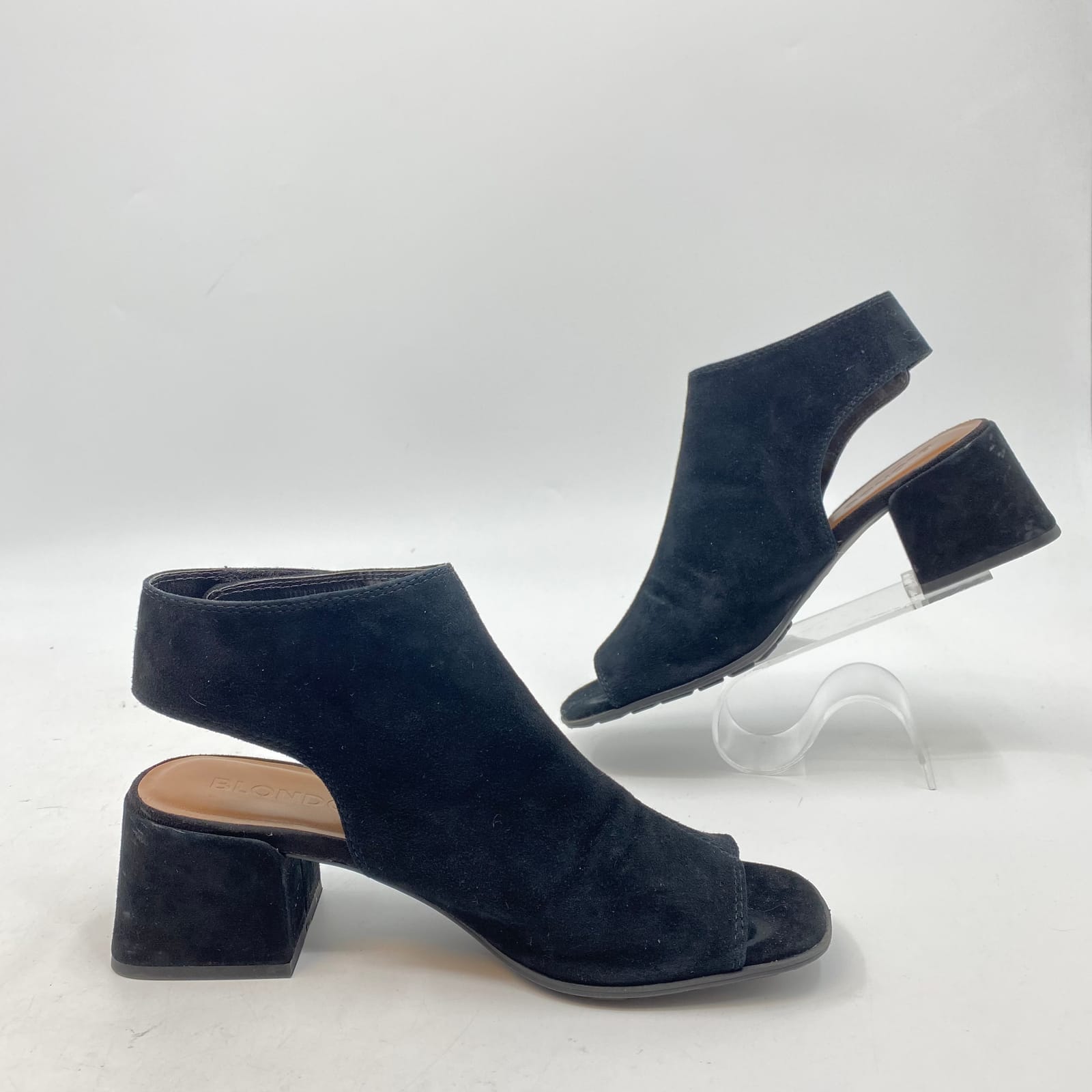 Blondo Black Suede Open Toe Heels Blondo Black Suede Open Toe Heels ...