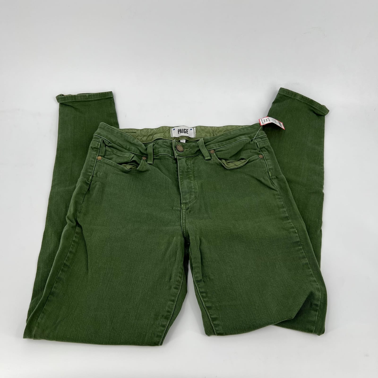 PAIGE Green Hoxton Skinny Jeans PAIGE Green Hoxton Skinny Jeans Size 30 ...