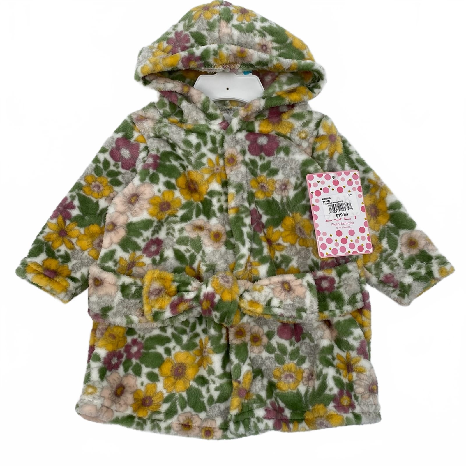 Zak & Zoey Green Yellow Floral Plush Robe Zak & Zoey Green Yellow ...