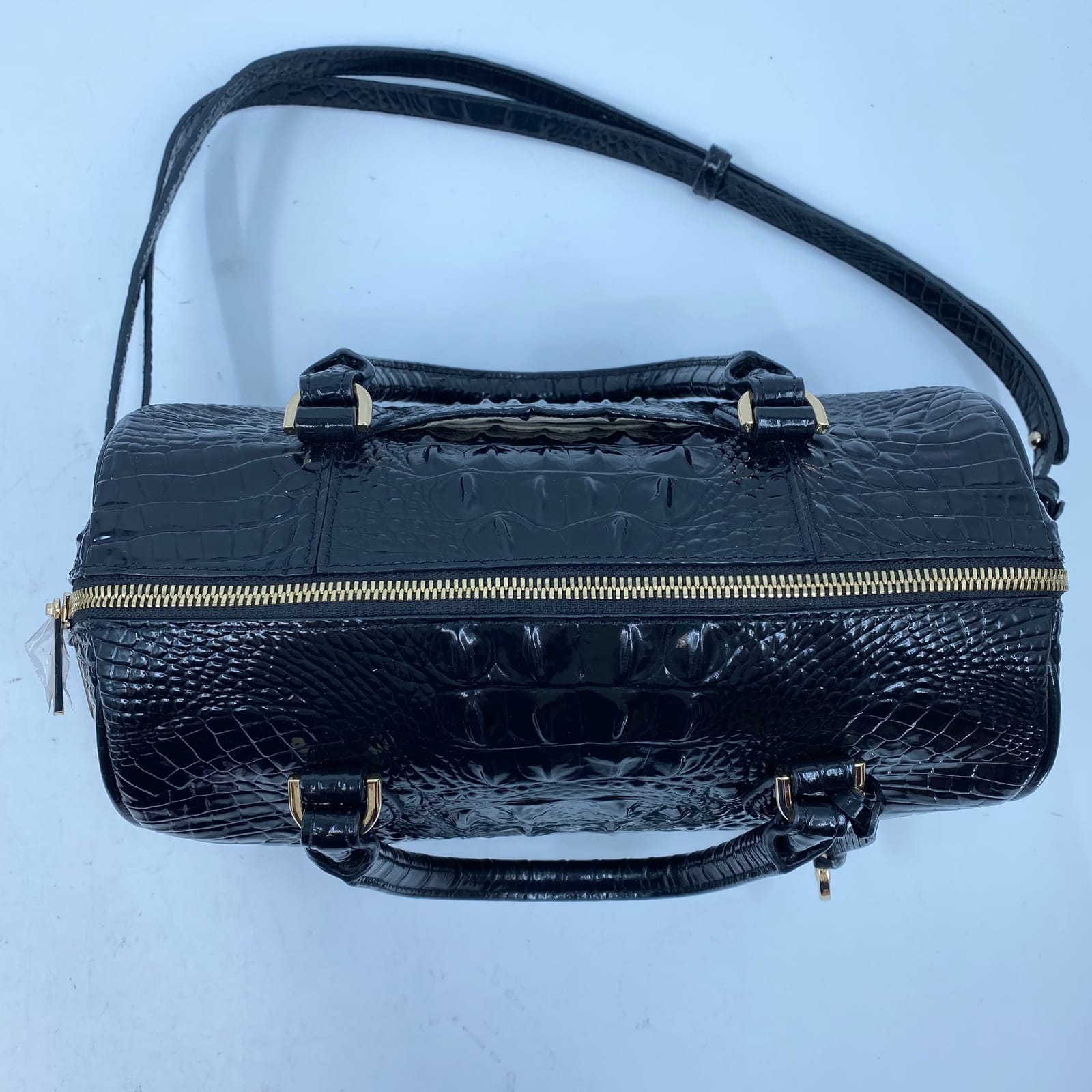 Brahmin Black Croc Leather Melbourne Shoulder Bag Brahmin Black Croc ...