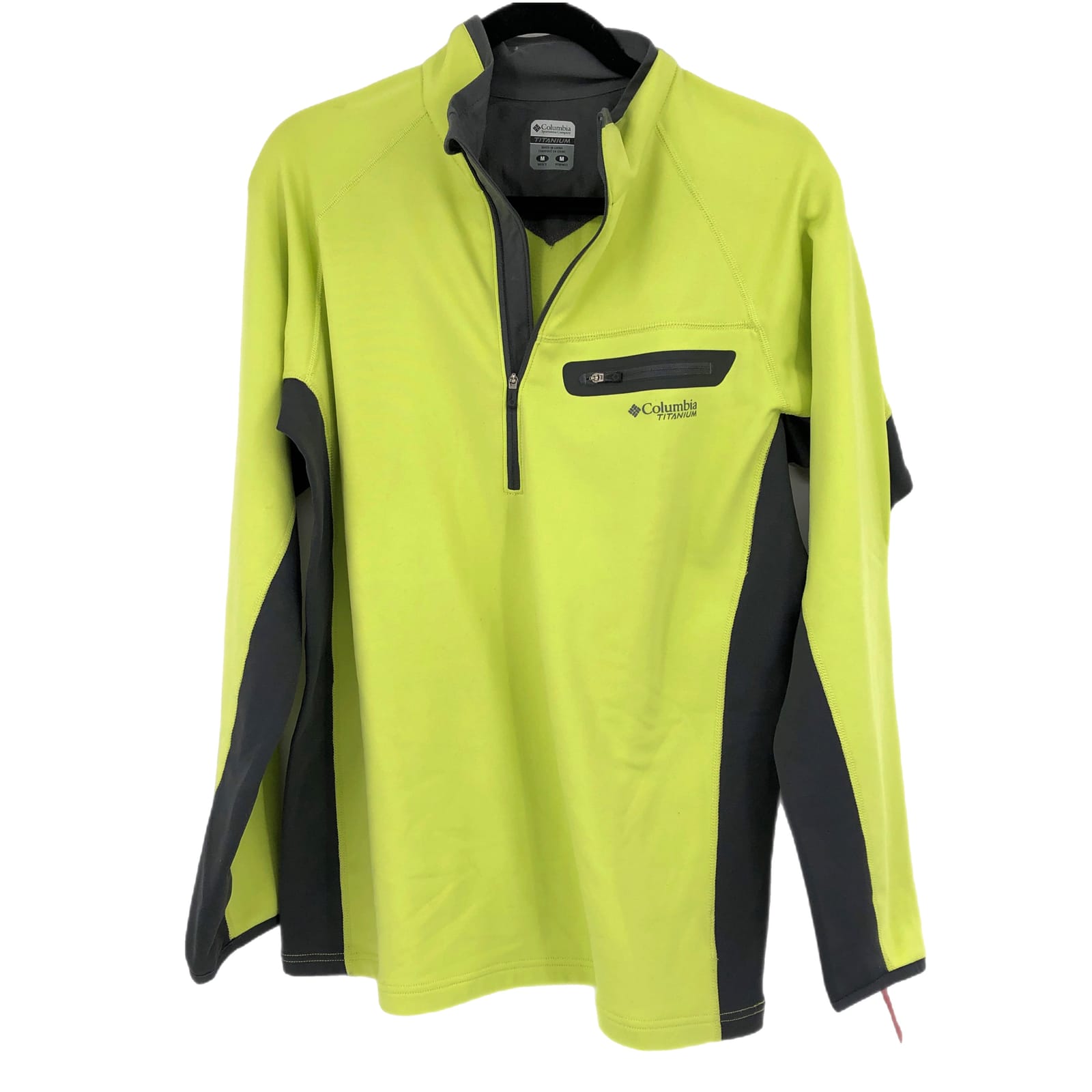 Columbia Gray- Neon Green Quarter Zip Basic Jacket Columbia Gray- Neon ...