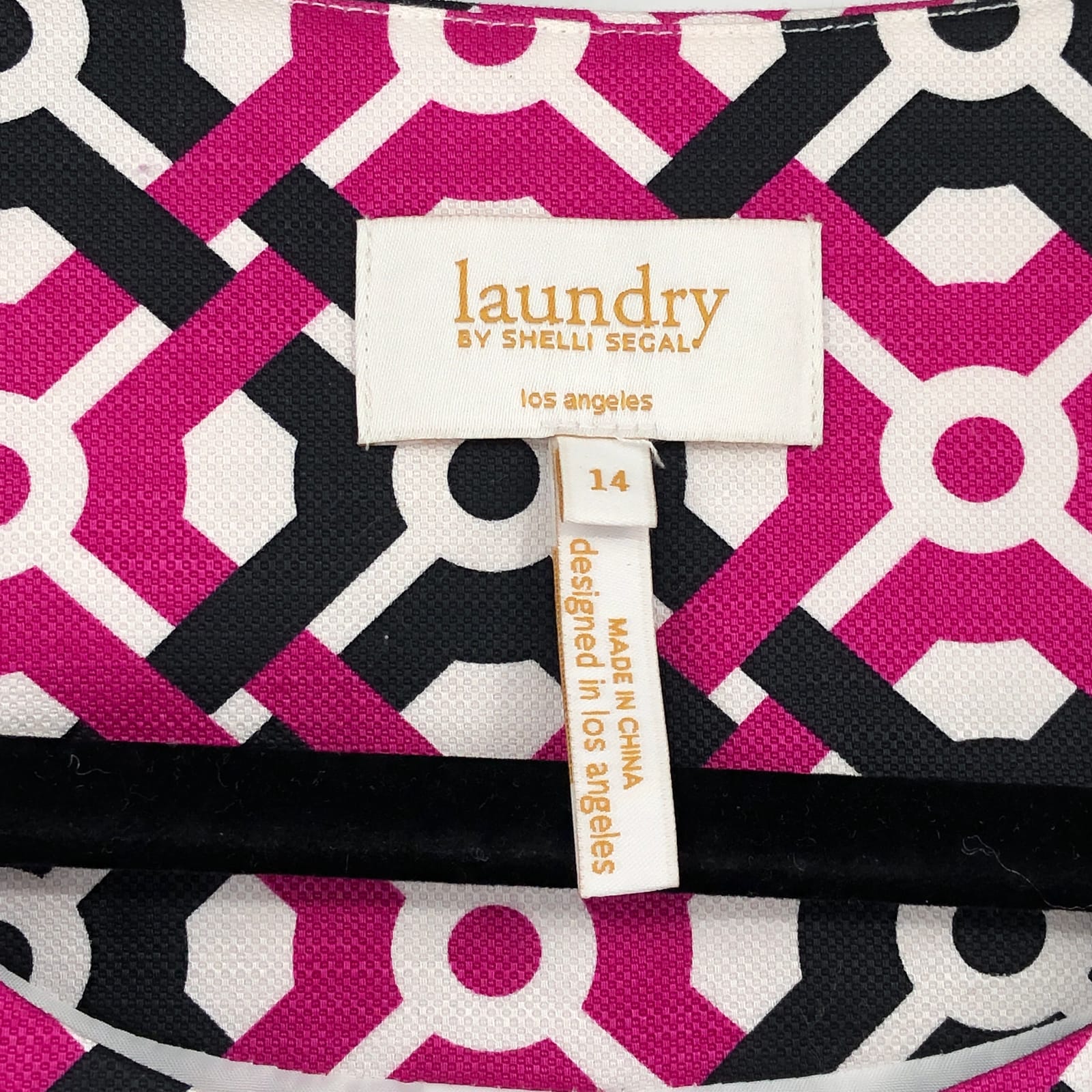 Laundry By Shelli Segal Pink & Black Straight & Pencil Midi Dress ...