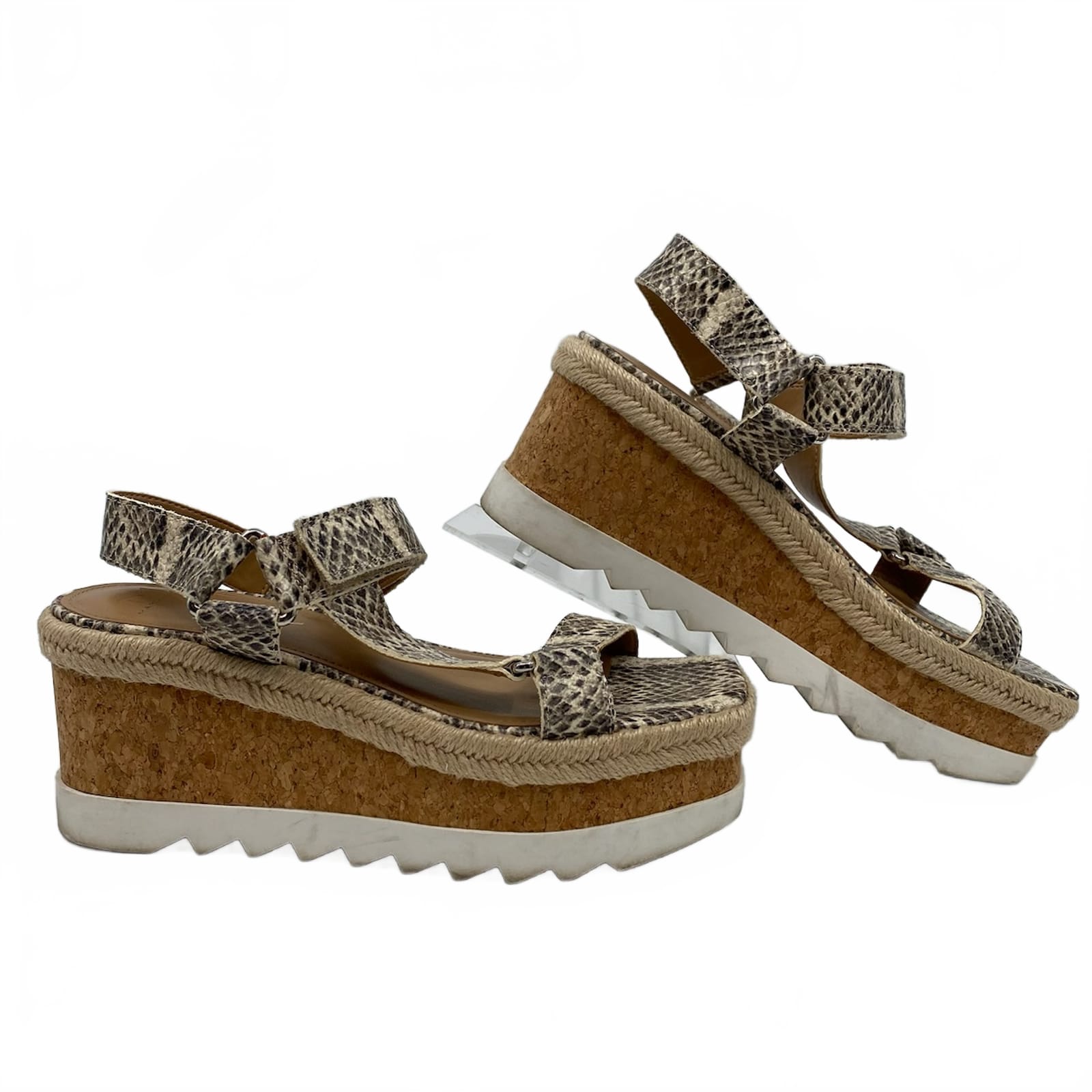 Marc Fisher Beige Snake Print Platform Sandals Marc Fisher Beige Snake ...