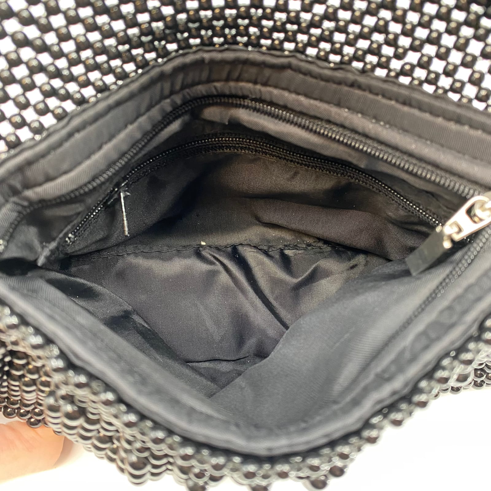 Black Beaded Small Handbag Black Beaded Small Handbag Size OS ...