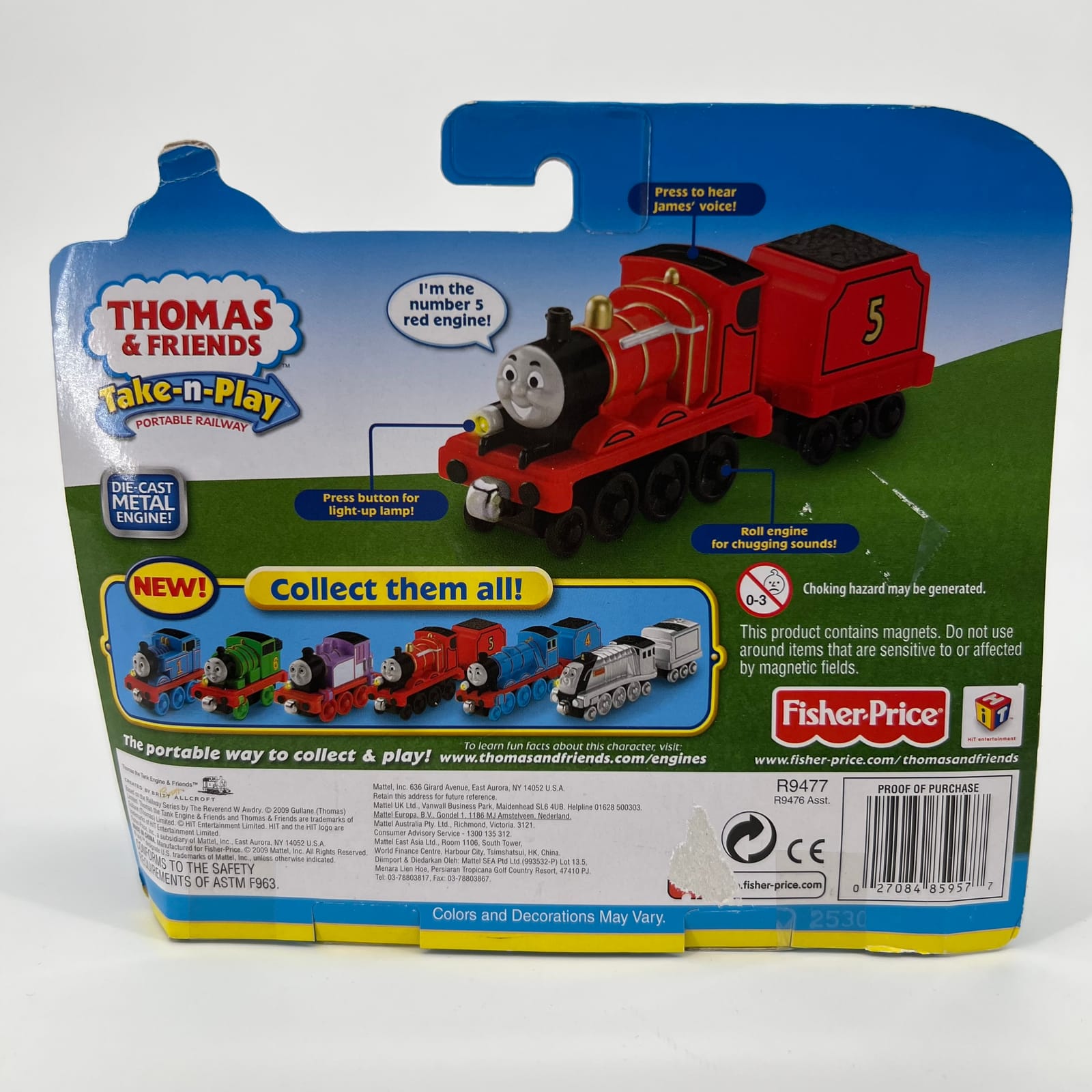 Fisher-Price Thomas & Friends Take-N-Play Talking James Die Cast Metal ...