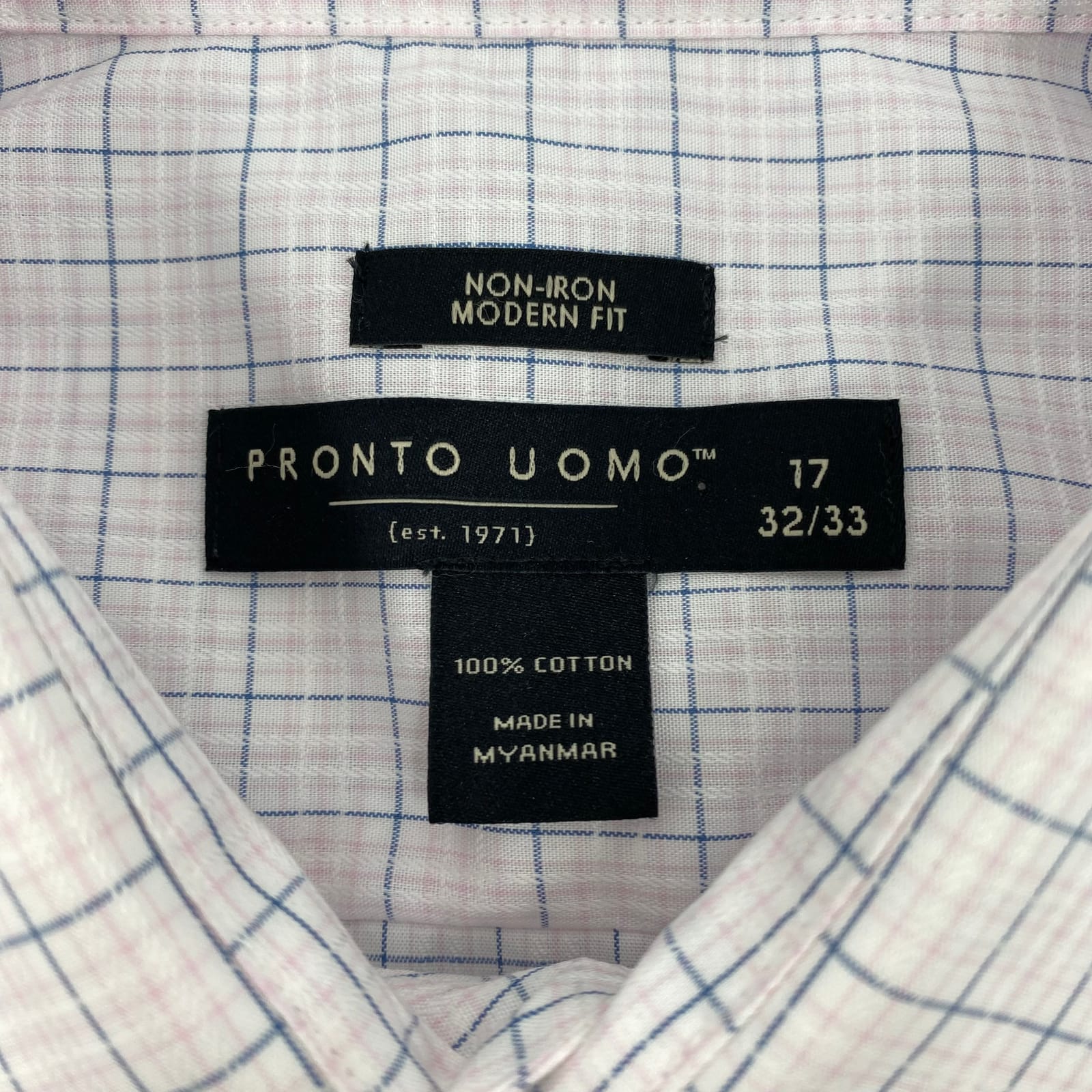 Pronto Uomo White Pink Plaid Dress Shirt Pronto Uomo White Pink Plaid ...