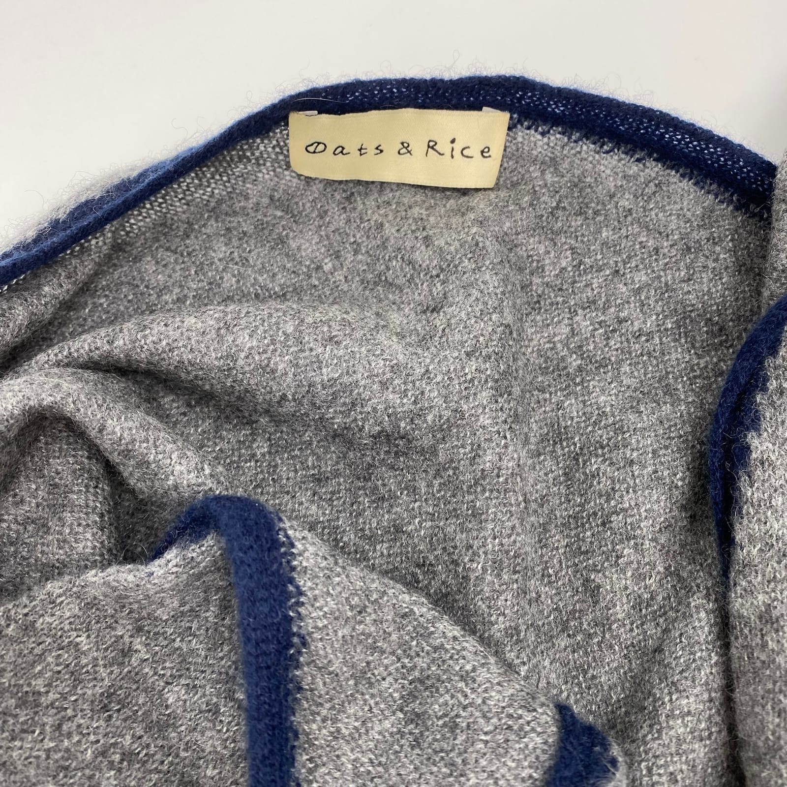 Oats & Rice Gray-Blue Austen Spindle Cashmere Head & Neck Scarf Oats ...