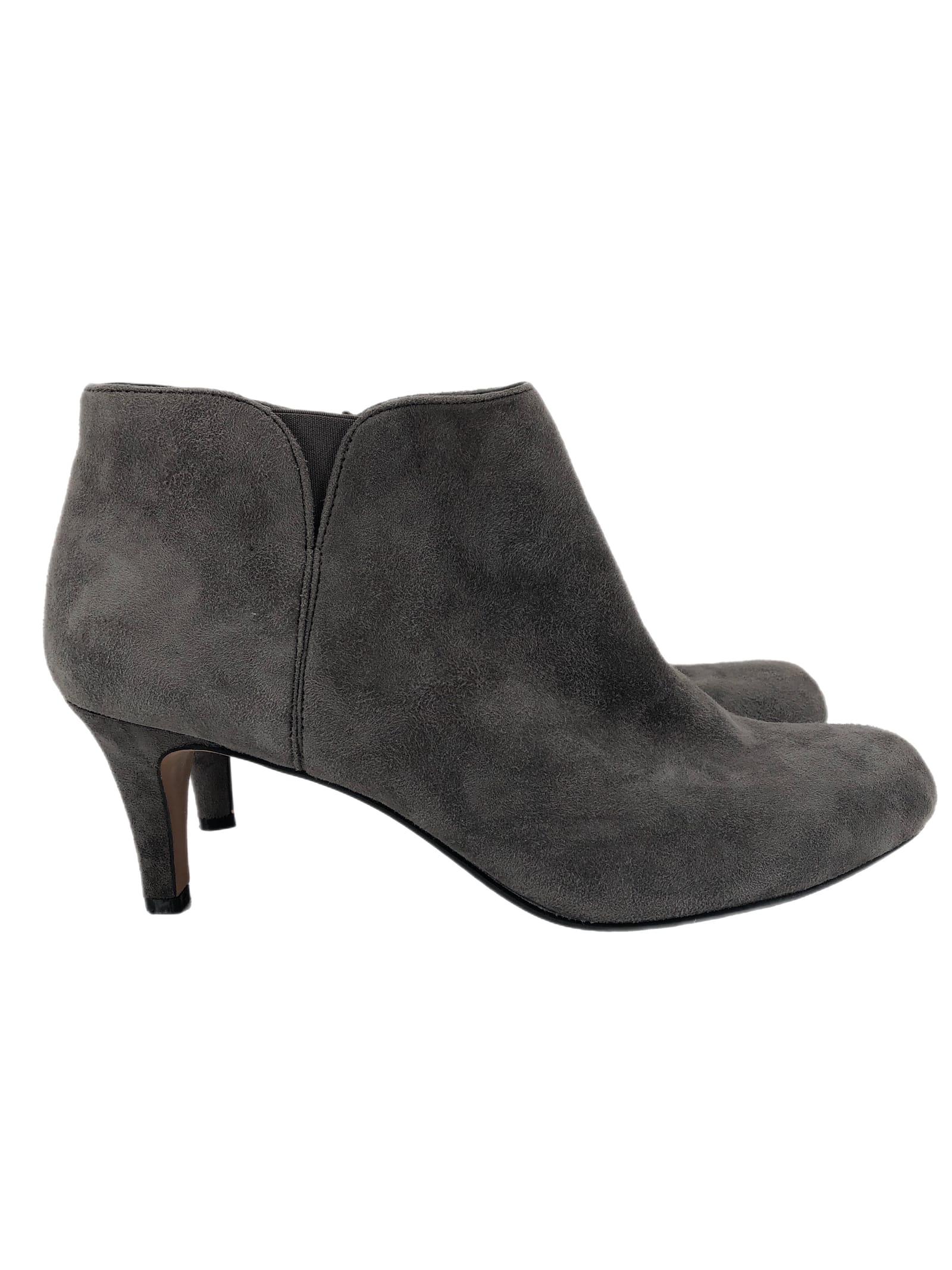 Clarks Gray Leather Heeled Boots Clarks Gray Leather Heeled Boots Size ...