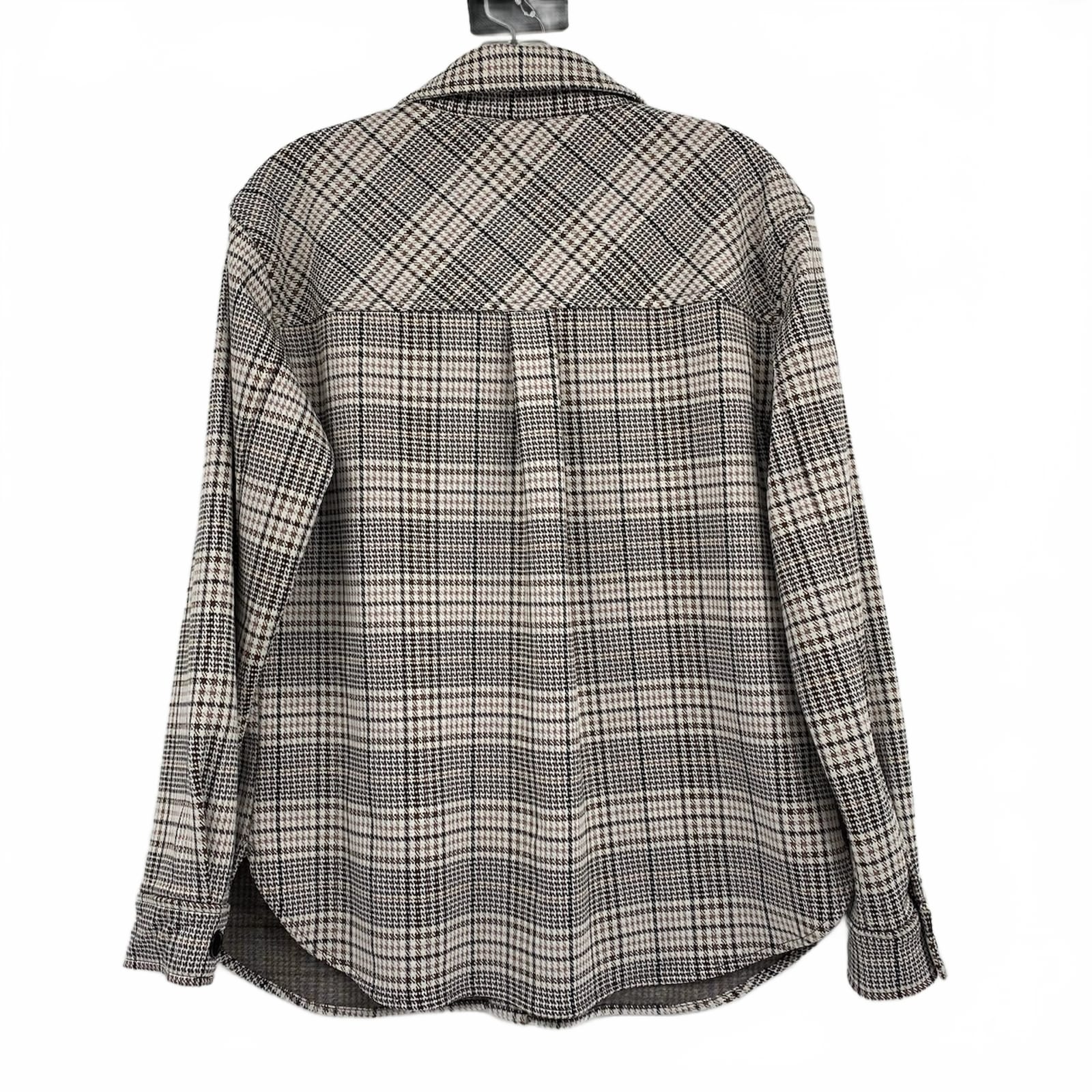 Sanctuary Beige Black Plaid Shacket Sanctuary Beige Black Plaid Shacket ...