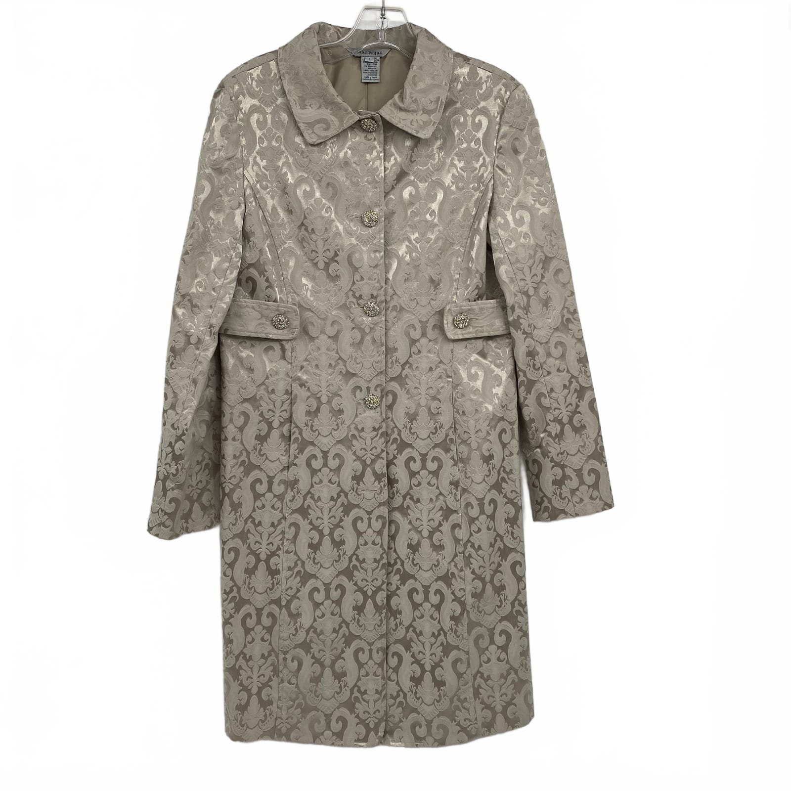 Mac & Jac Beige Cotton Blend Pea Coat Mac & Jac Beige Cotton Blend Pea ...