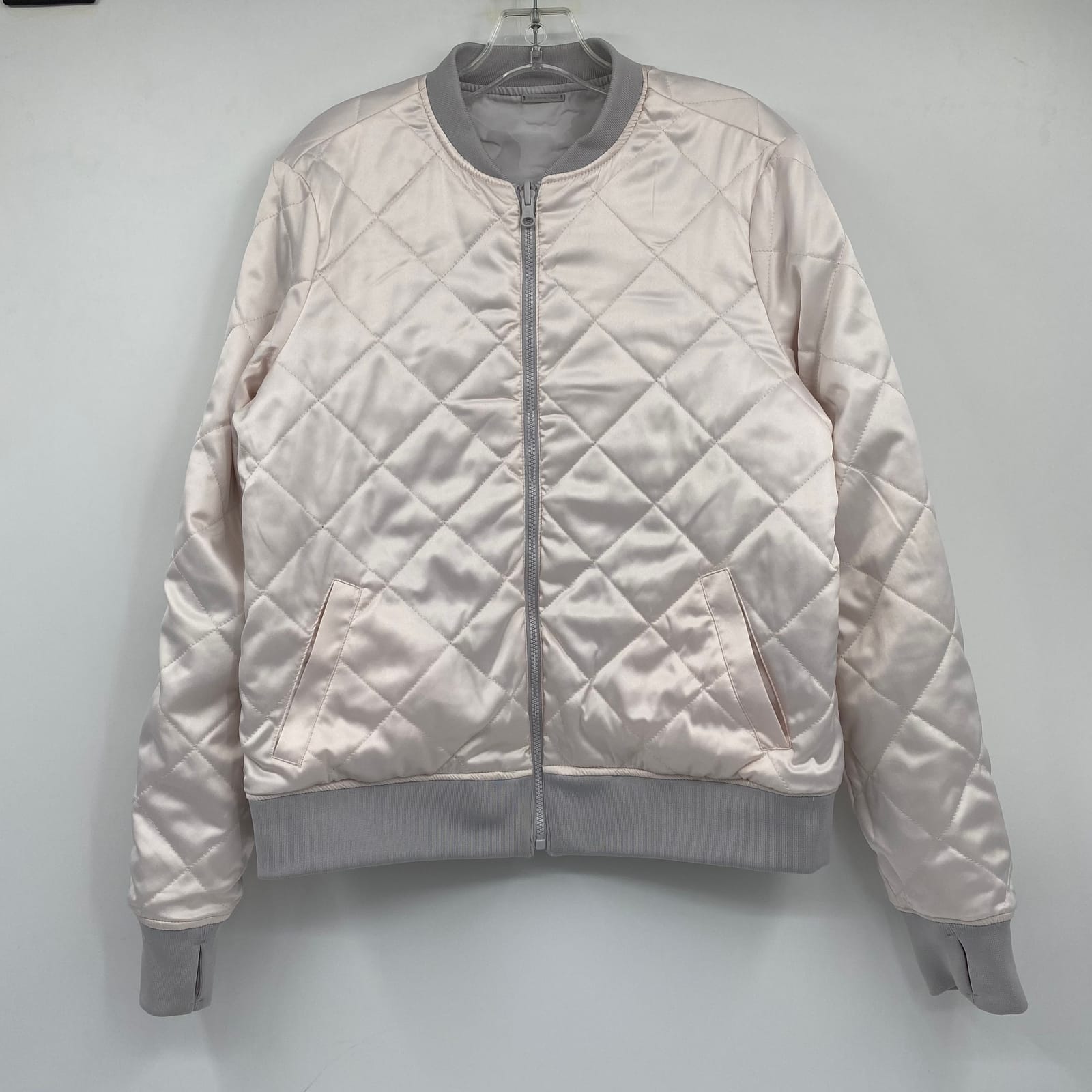 Blanc Noir Gray Pink Reversible Bomber Jacket Blanc Noir Gray Pink ...