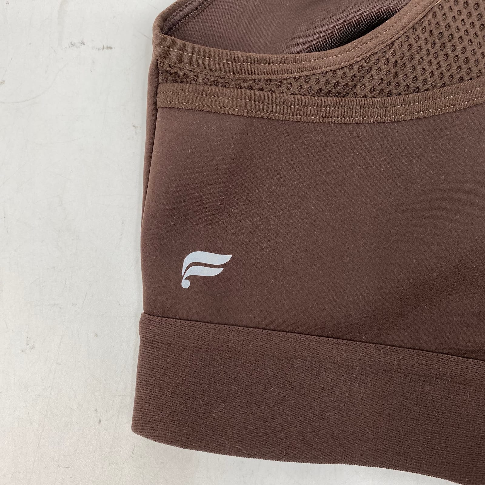 Fabletics Brown Front Zip High Impact Sports Bra Fabletics Brown Front ...