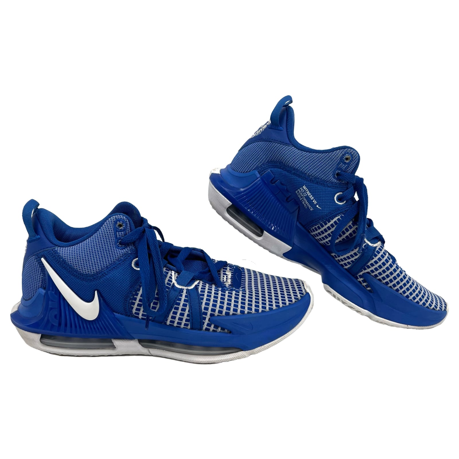 Nike Blue White Lebron Witness 7 Sneakers Nike Blue White Lebron ...