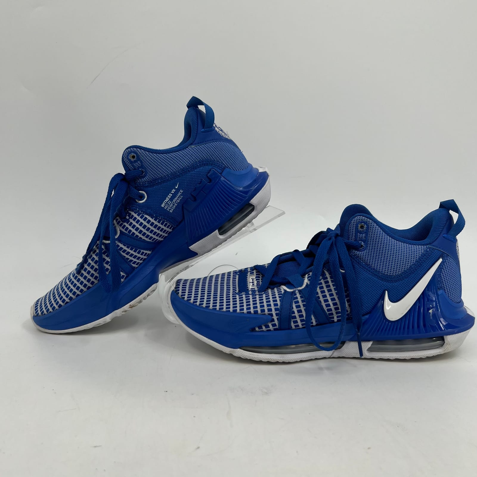 Nike Blue White Lebron Witness 7 Sneakers Nike Blue White Lebron ...
