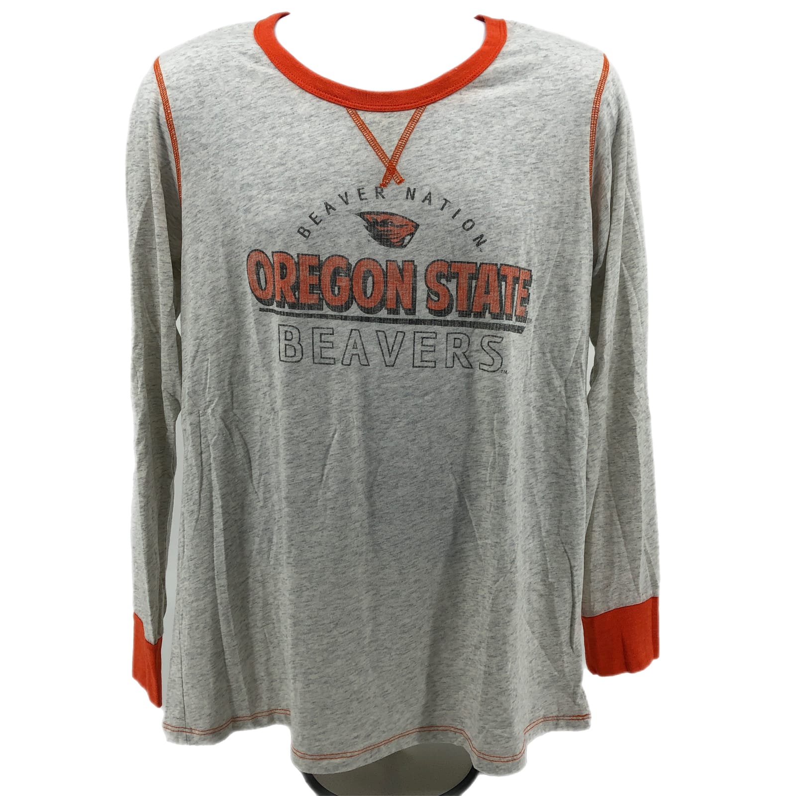 Oregon State Beavers Gray & Orange Long Sleeve T-Shirt Oregon State ...