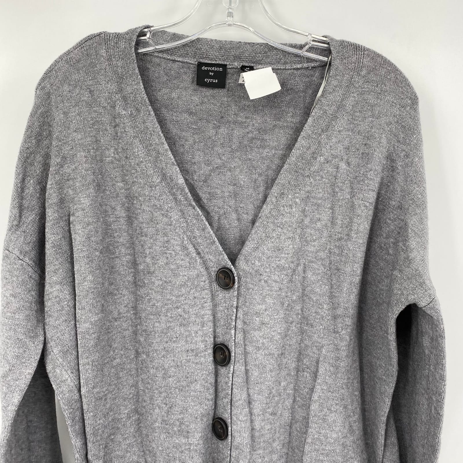 Cyrus Gray Button-Up Cardigan Cyrus Gray Button-Up Cardigan Size M ...