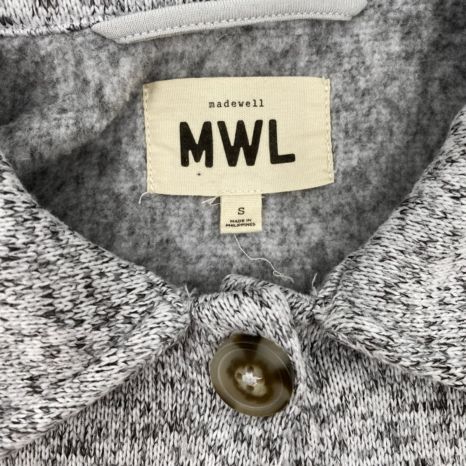 Madewell Gray Fleece-Lined Shacket Madewell Gray Fleece-Lined Shacket ...