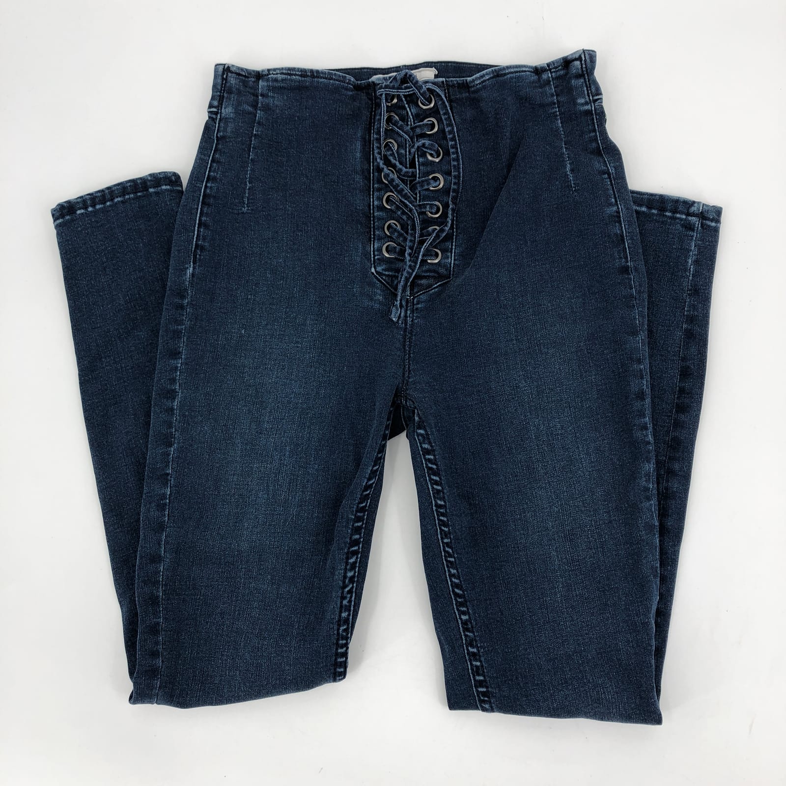 Free People Lace Up Waist High Rise Skinny Jeans Free People Lace Up ...