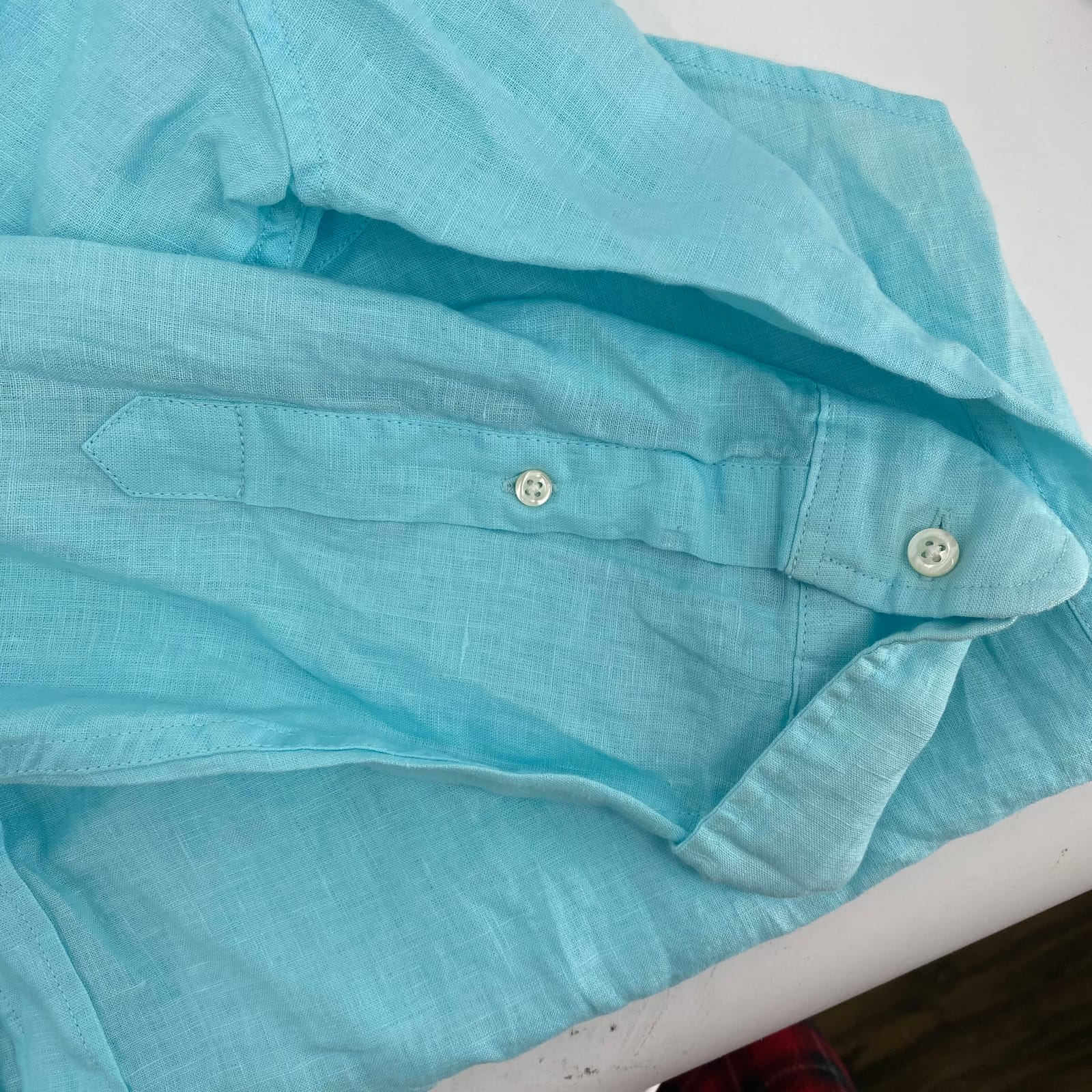 Men's Blue Slim Fit Canvas Button-Up Shirt Men's Blue Slim Fit Canvas ...
