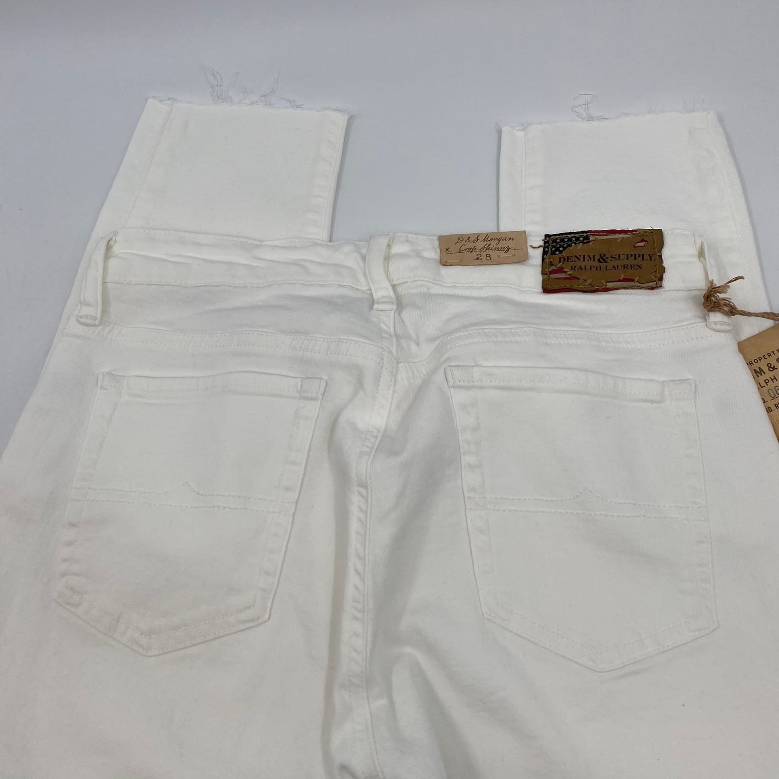 Denim & Supply Ralph Lauren White Cotton Blend Ankle Jeans Denim ...