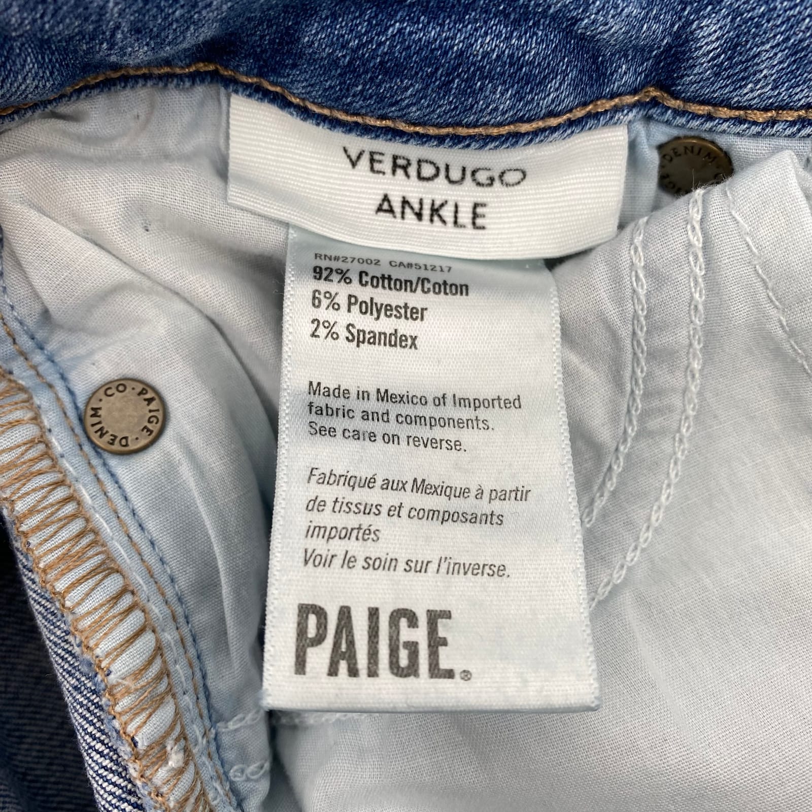 PAIGE Light Wash Distressed Verdugo Ankle Jeans PAIGE Light Wash ...