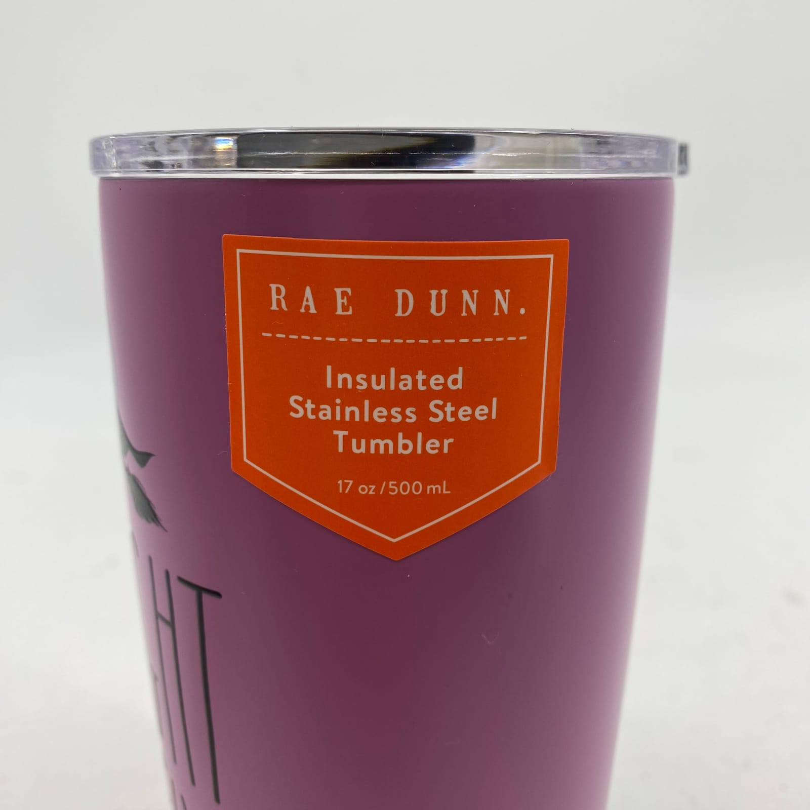 Rae Dunn Purple Black Tonight We Fly 17oz Travel Tumbler Rae Dunn ...