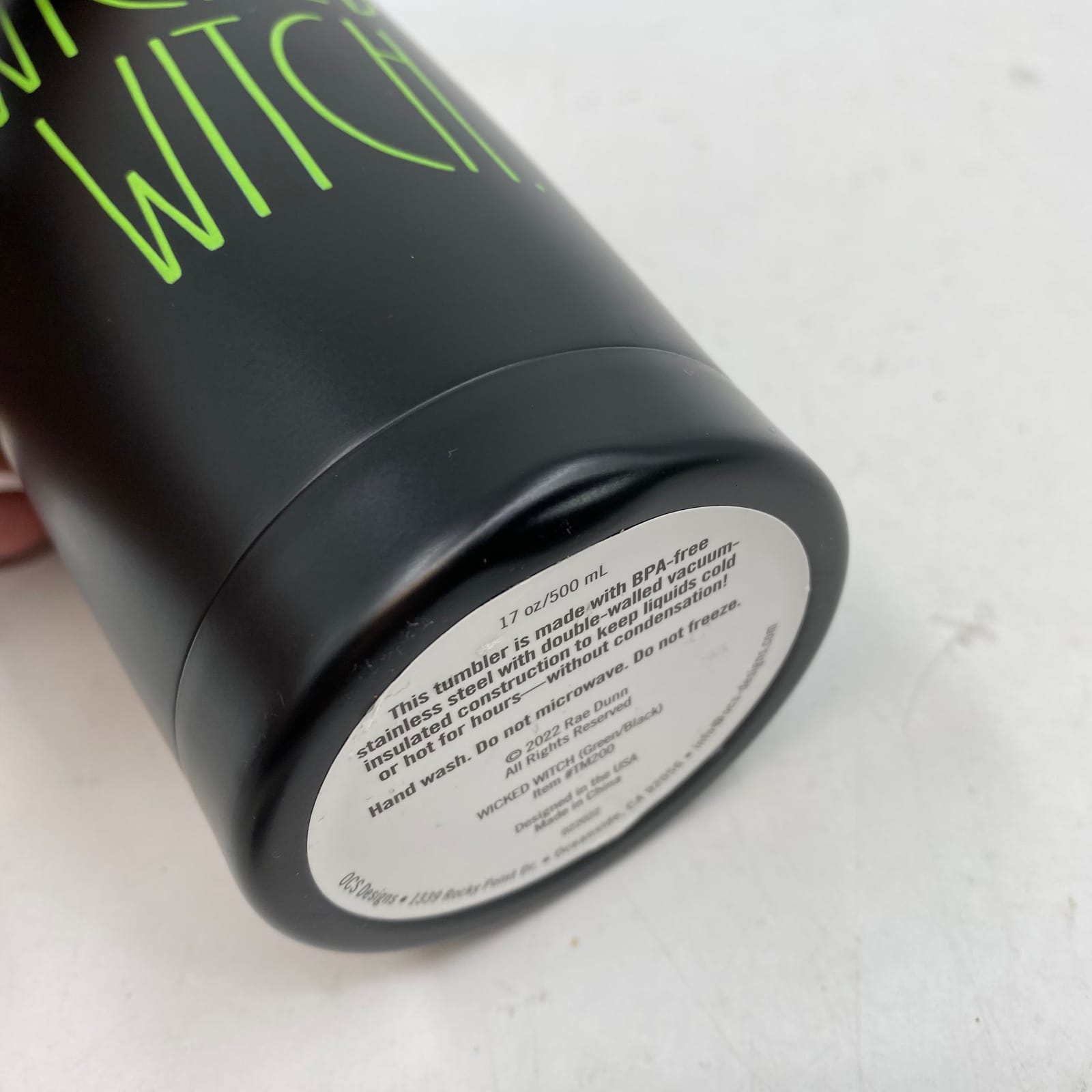 Rae Dunn Black Green Wicked Witch Travel Tumbler Rae Dunn Black Green ...