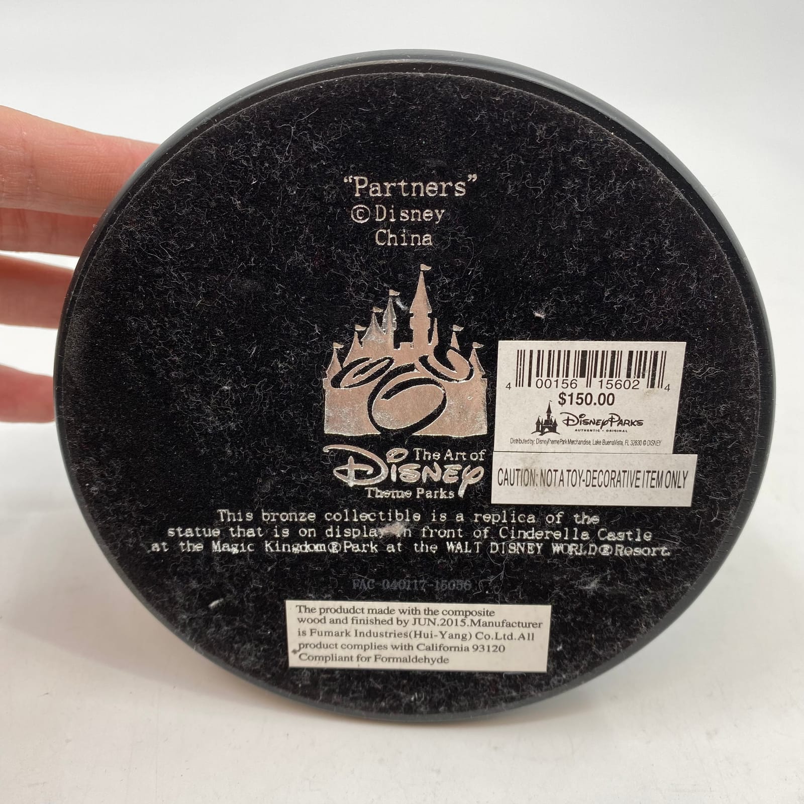 Disney Black “Partners” Walt Disney and Mickey Mouse Statue Disney ...