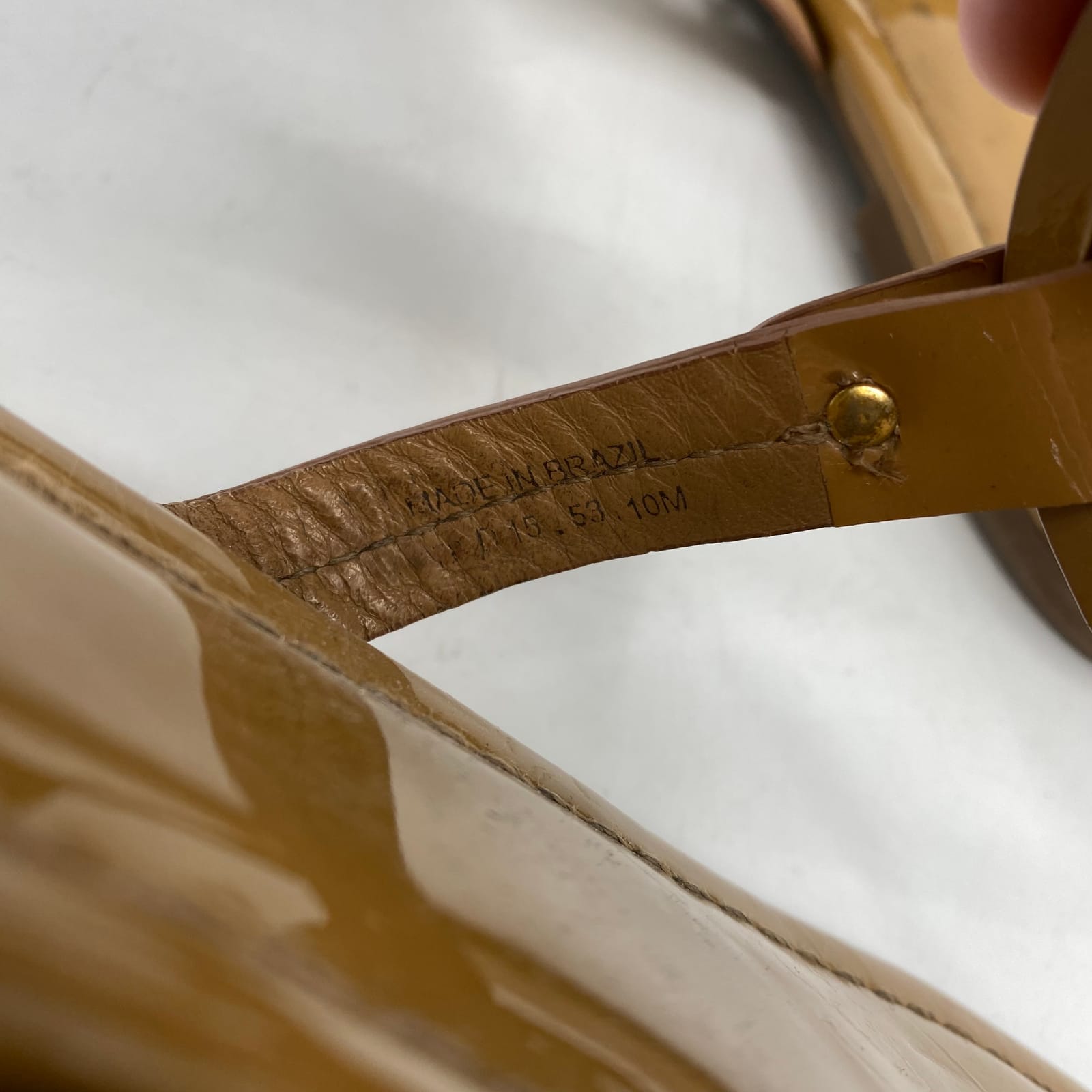 Tory Burch Brown Patent Leather Flip Flops Tory Burch Brown Patent ...