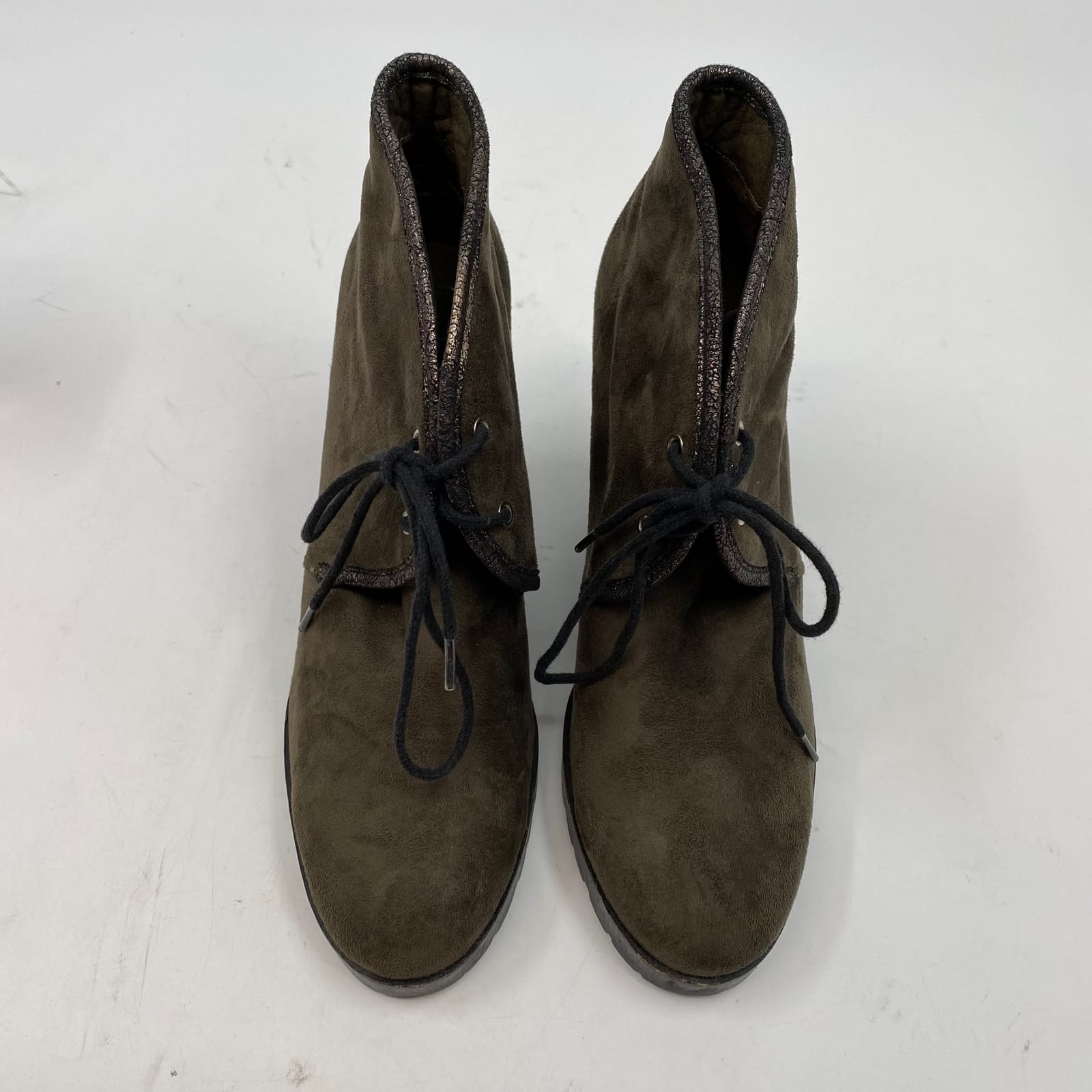 Venessa Wu Green Suede Ankle Boots Venessa Wu Green Suede Ankle Boots ...