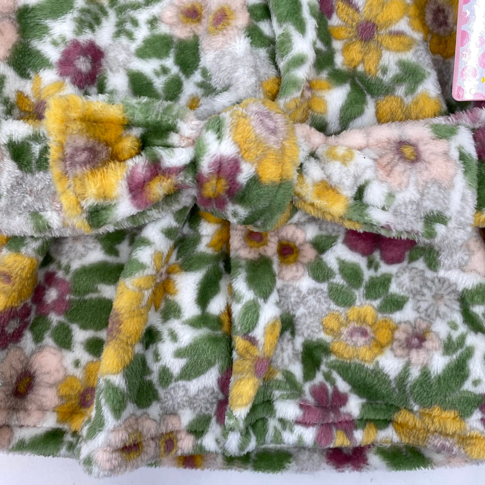 Zak & Zoey Green Yellow Floral Plush Robe Zak & Zoey Green Yellow ...