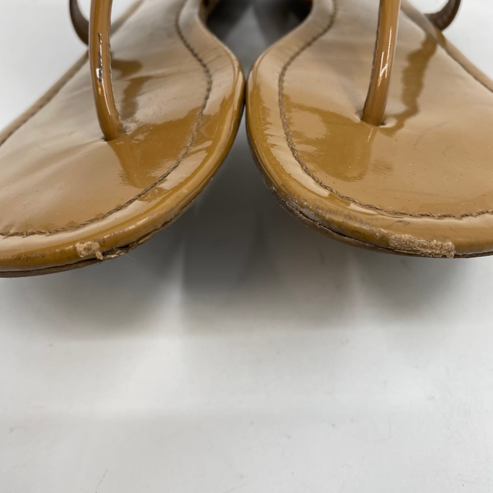 Tory Burch Brown Patent Leather Flip Flops Tory Burch Brown Patent ...