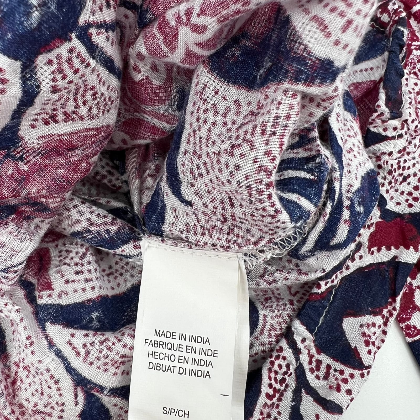 Lucky Brand White/Red/Black Floral Blouse Lucky Brand White/Red/Black ...