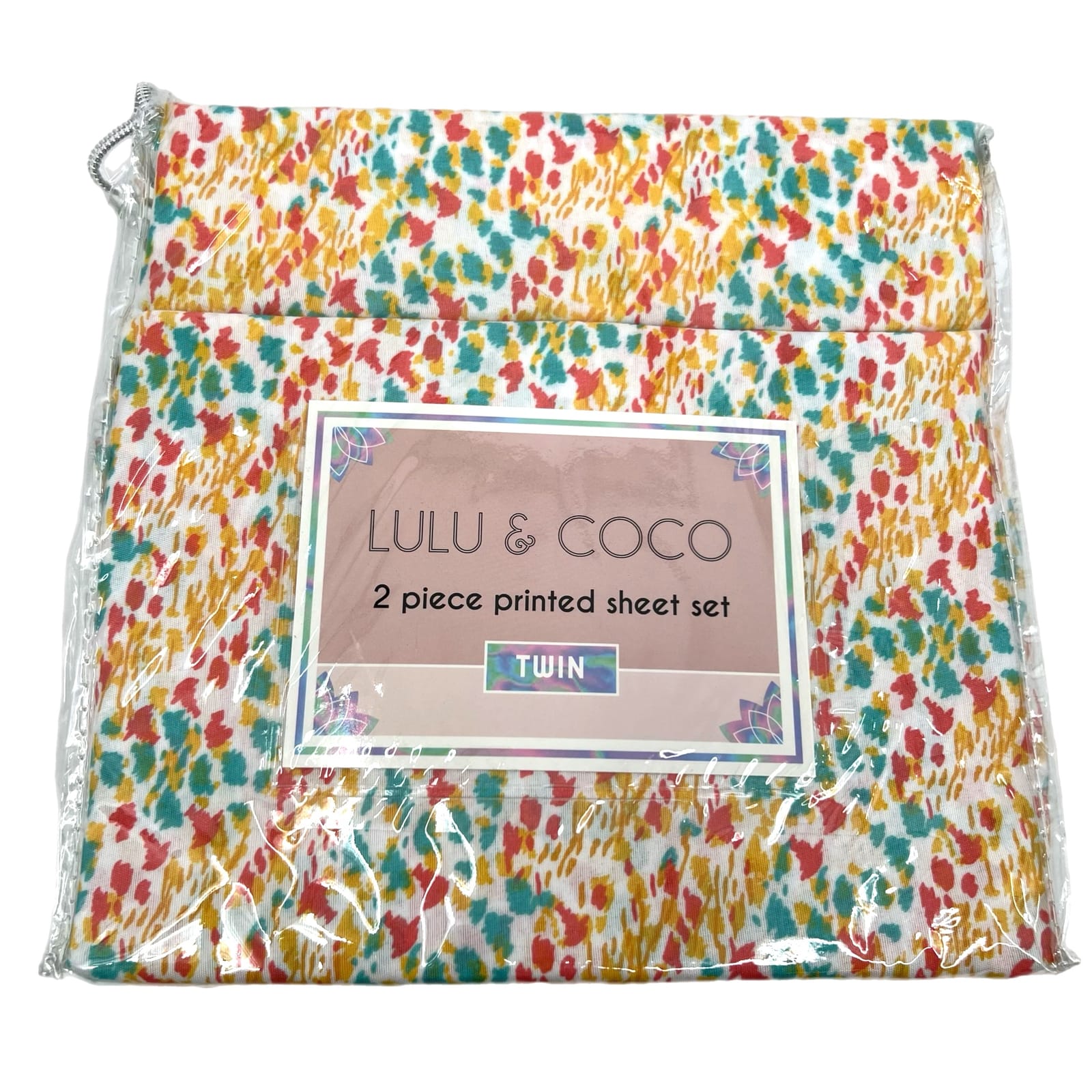 Lulu & Coco Multicolor Printed 2pc TWIN Sheet Set Lulu & Coco ...