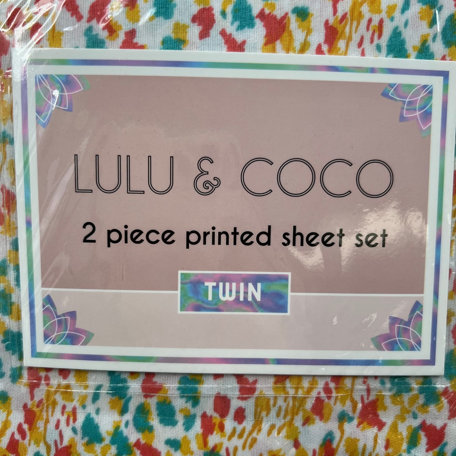 Lulu & Coco Multicolor Printed 2pc TWIN Sheet Set Lulu & Coco ...