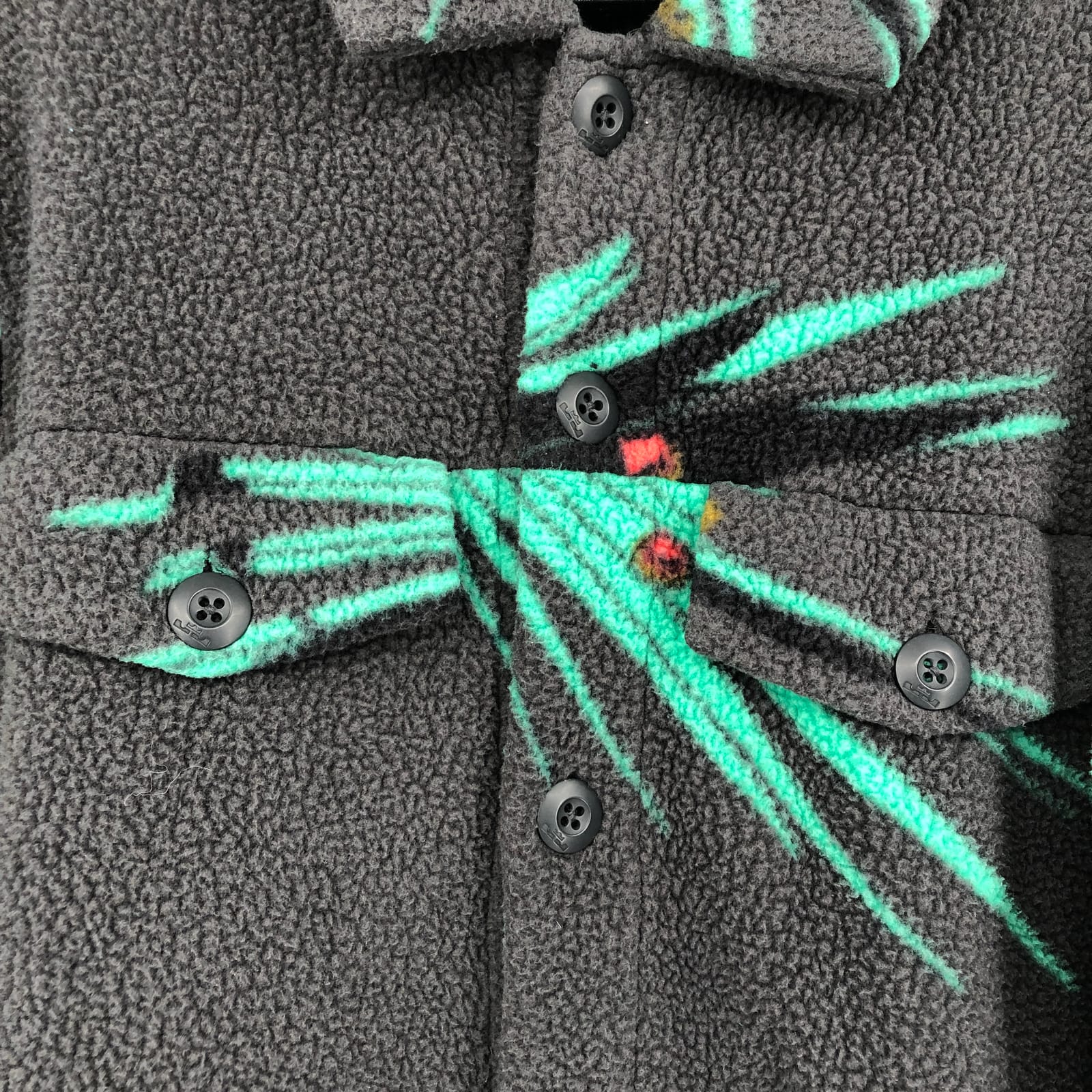 Nike Gray/Green Nylon Teddy Jacket Nike Gray/Green Nylon Teddy Jacket ...