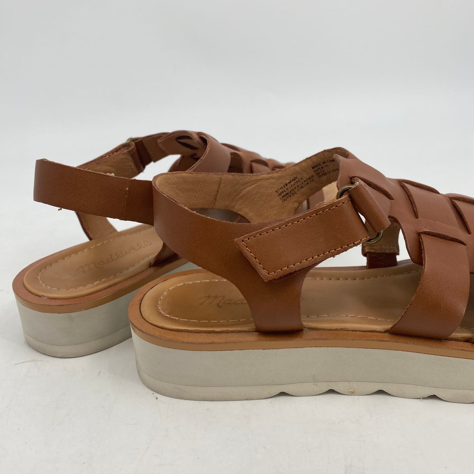 Madewell Brown Leather Open Toe Sandals Madewell Brown Leather Open Toe ...