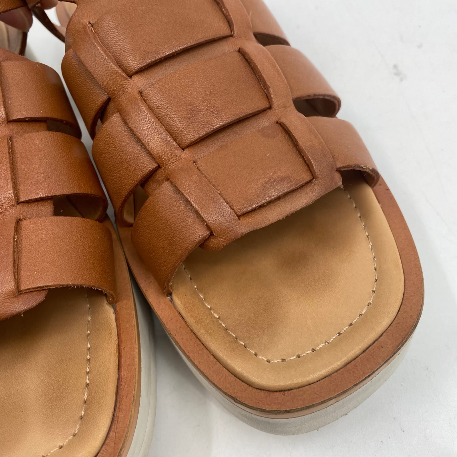 Madewell Brown Leather Open Toe Sandals Madewell Brown Leather Open Toe ...