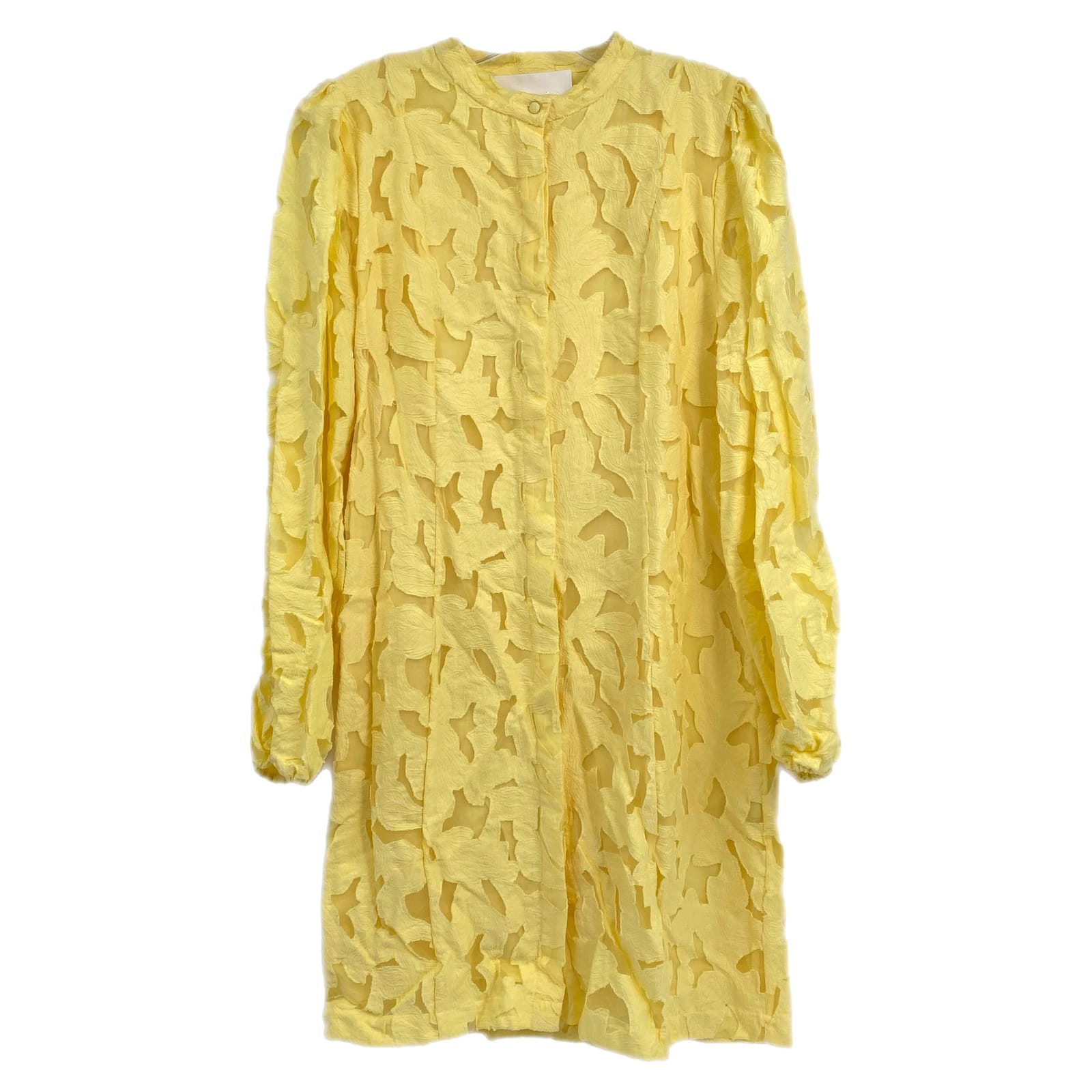 Levete Room Yellow Puff Sleeve Mini Dress Levete Room Yellow Puff ...