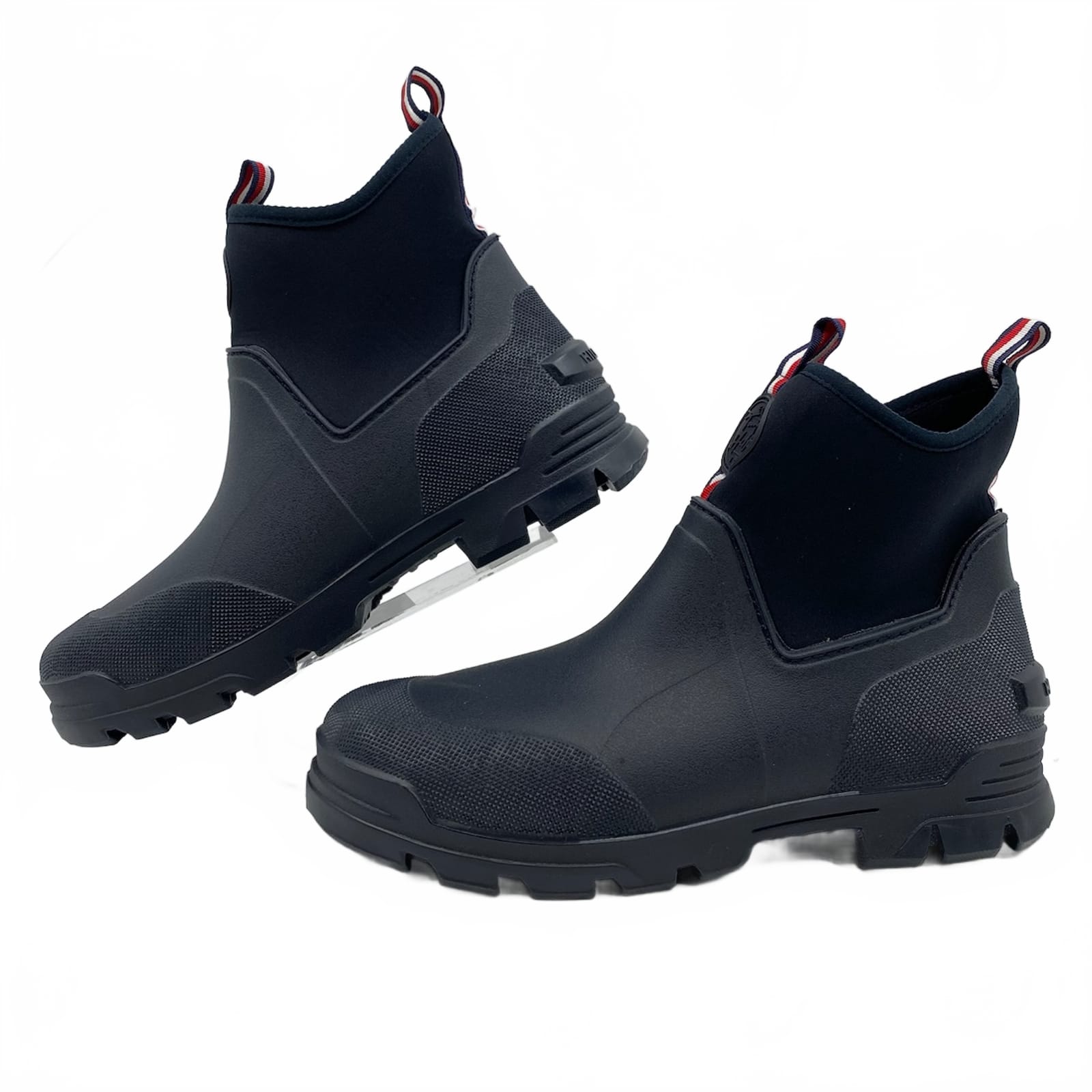 Tommy Hilfiger Navy Blue Rubber Ankle Rain Boots Tommy Hilfiger Navy ...