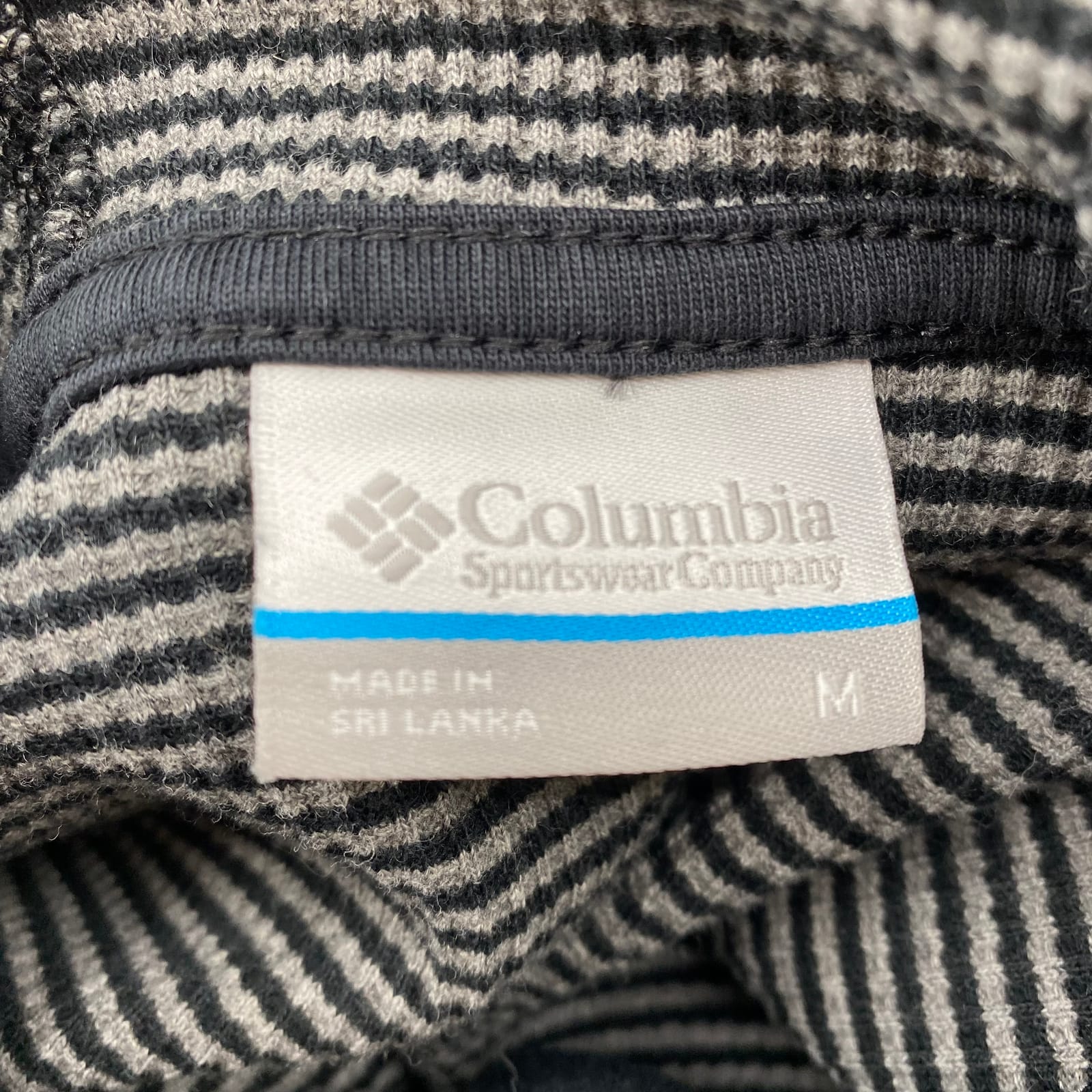 Columbia Gray Black Striped High Neck Sweatshirt Columbia Gray Black ...