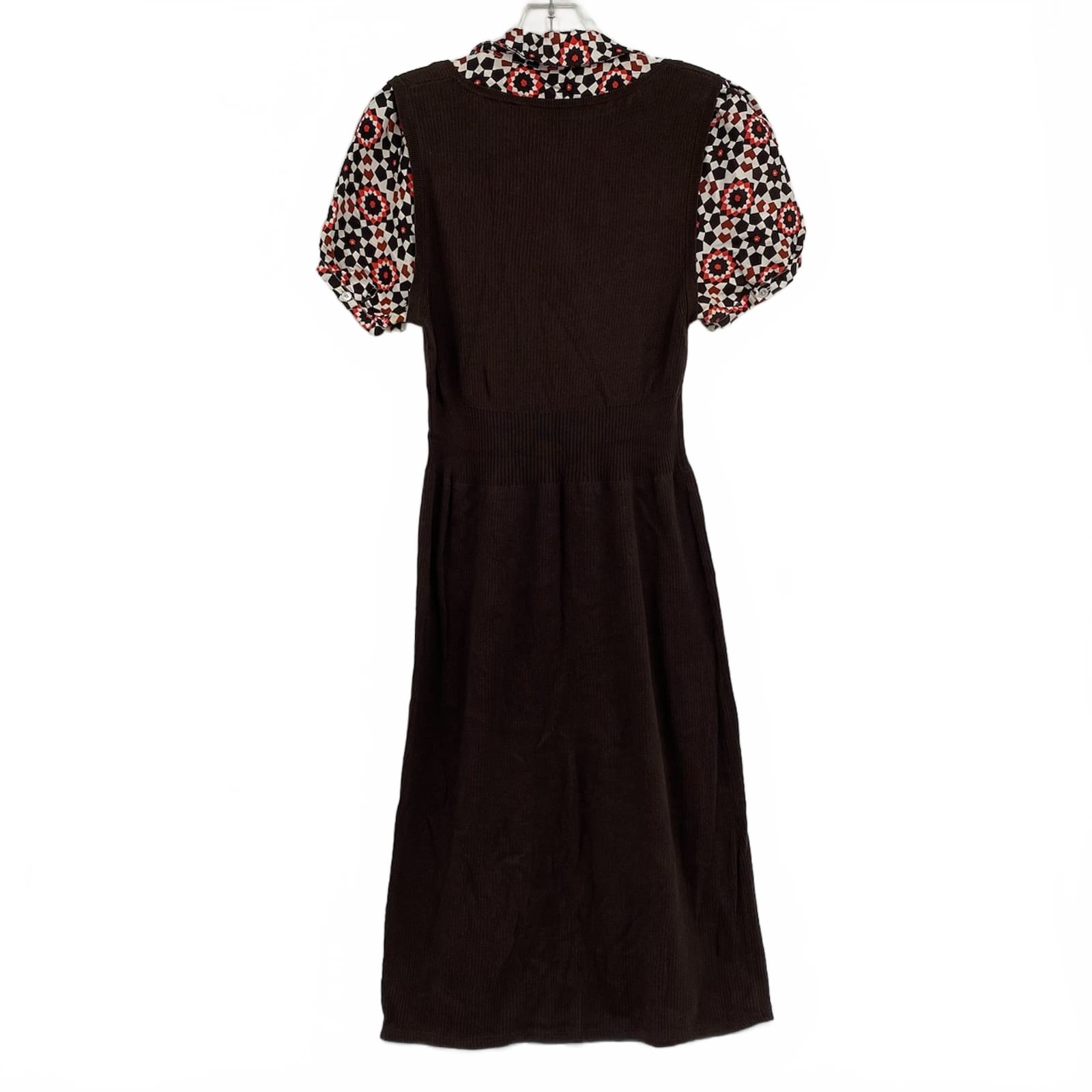 Tory Burch Brown Orange Knit Layered Midi Dress Tory Burch Brown Orange ...