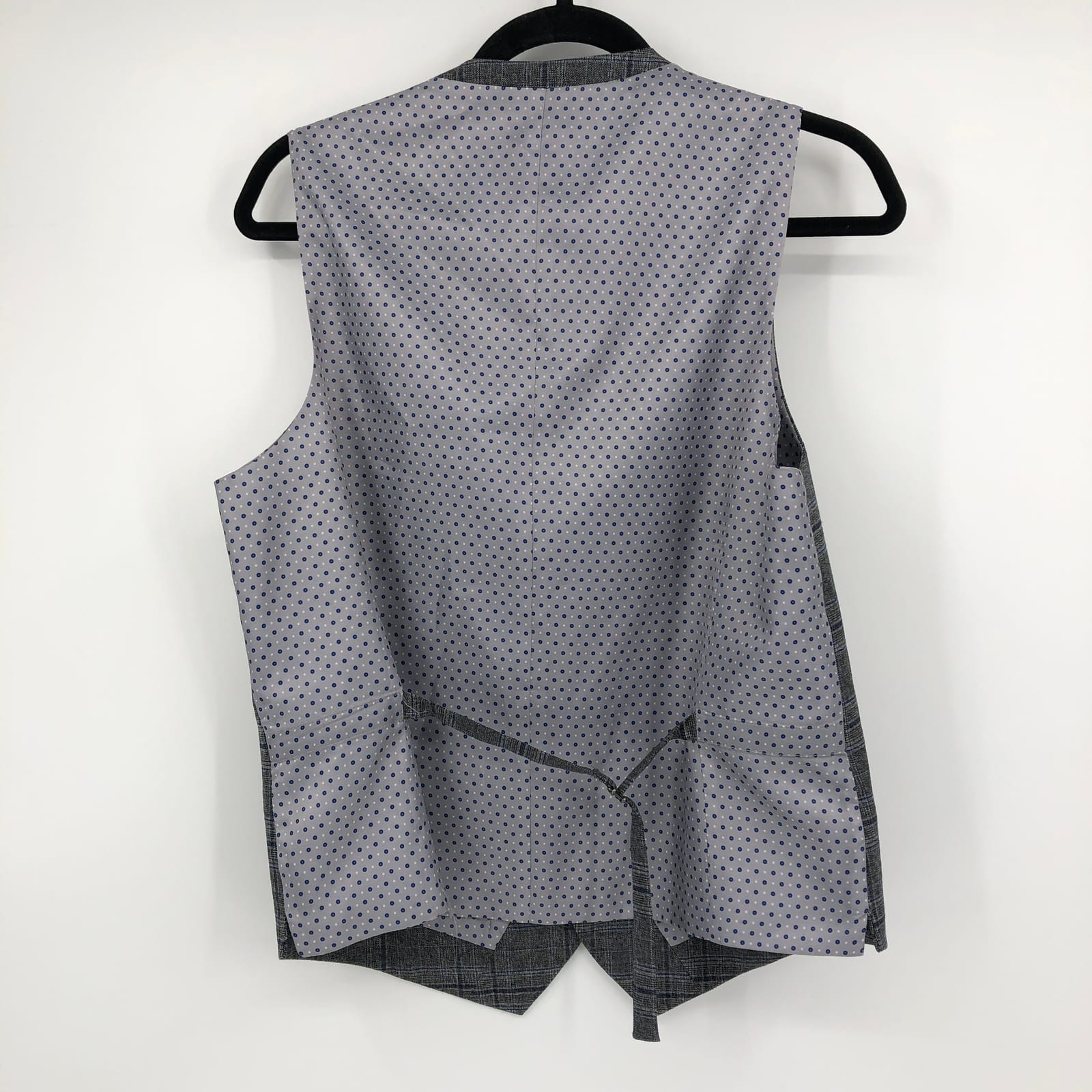 Egara Gray/Blue Plaid Vest Egara Gray/Blue Plaid Vest Size S (Good ...