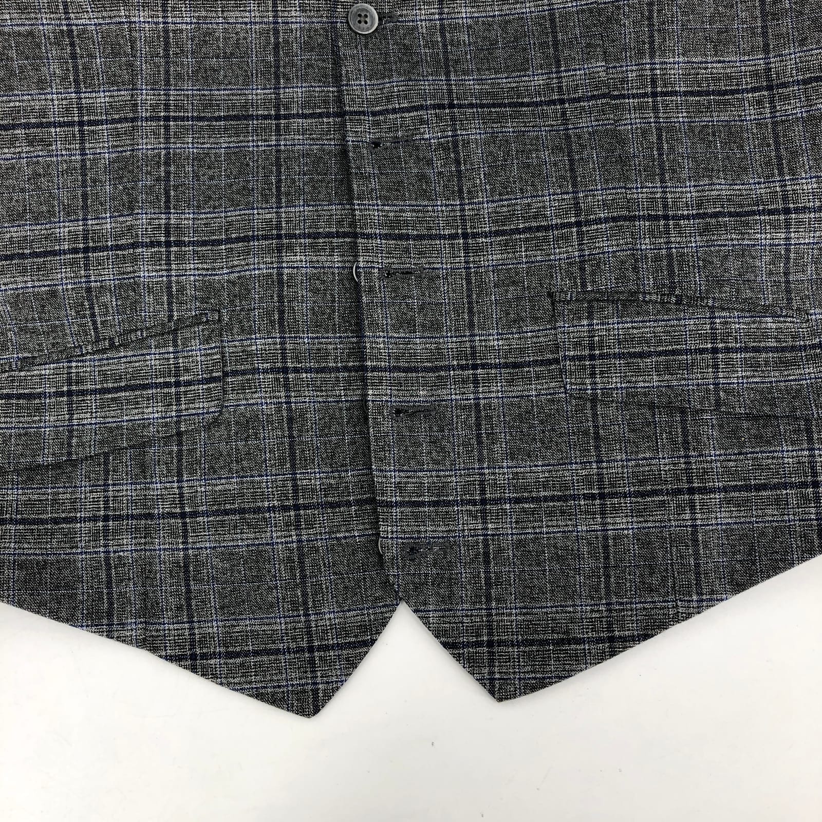 Egara Gray/Blue Plaid Vest Egara Gray/Blue Plaid Vest Size S (Good ...