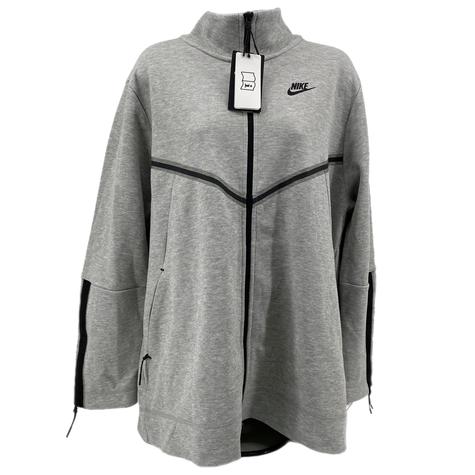 Nike Gray/Black Tech Fleece Zip Up Jacket Nike Gray/Black Tech Fleece ...