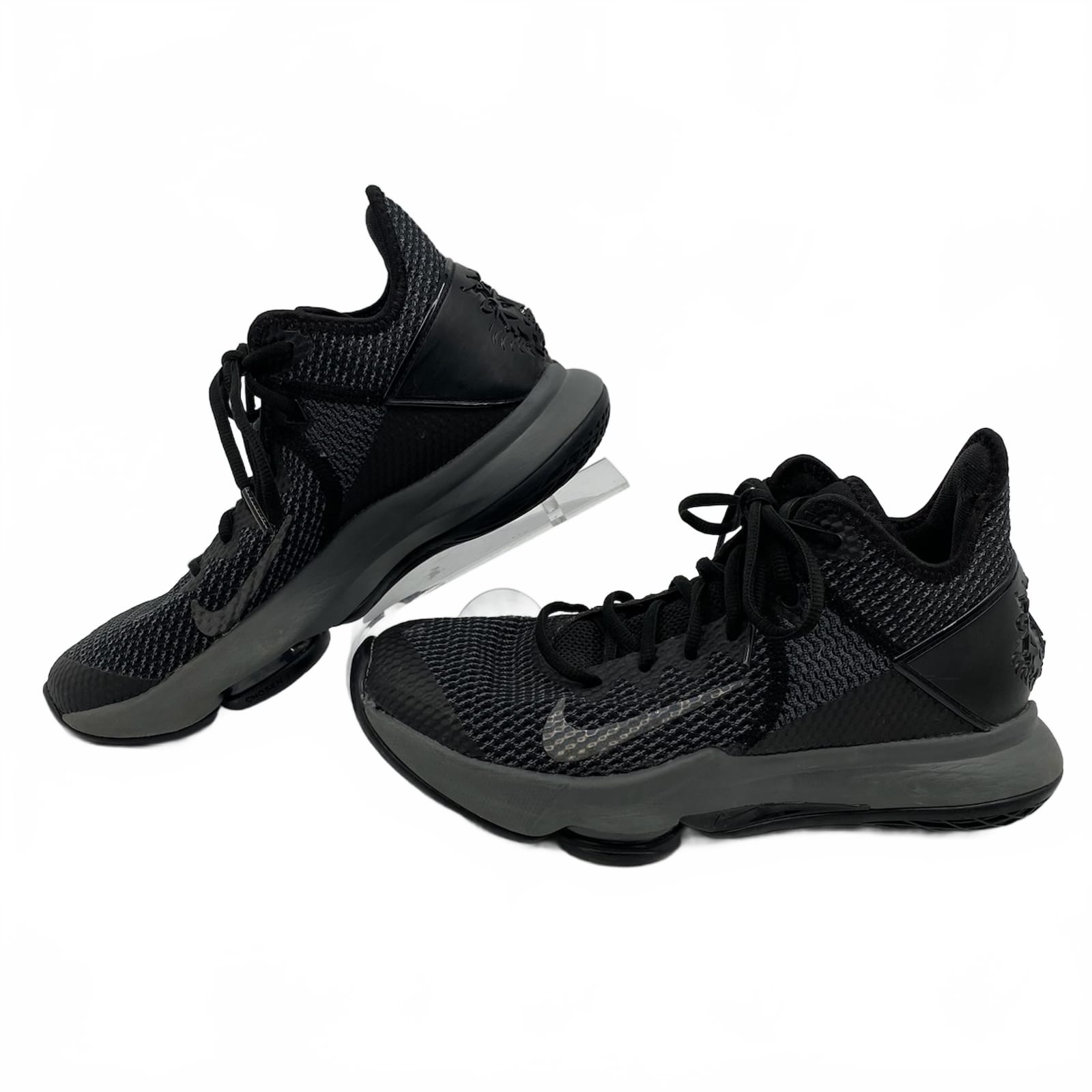 Nike Black Gray Lebron Witness 4 Sneakers Nike Black Gray Lebron ...