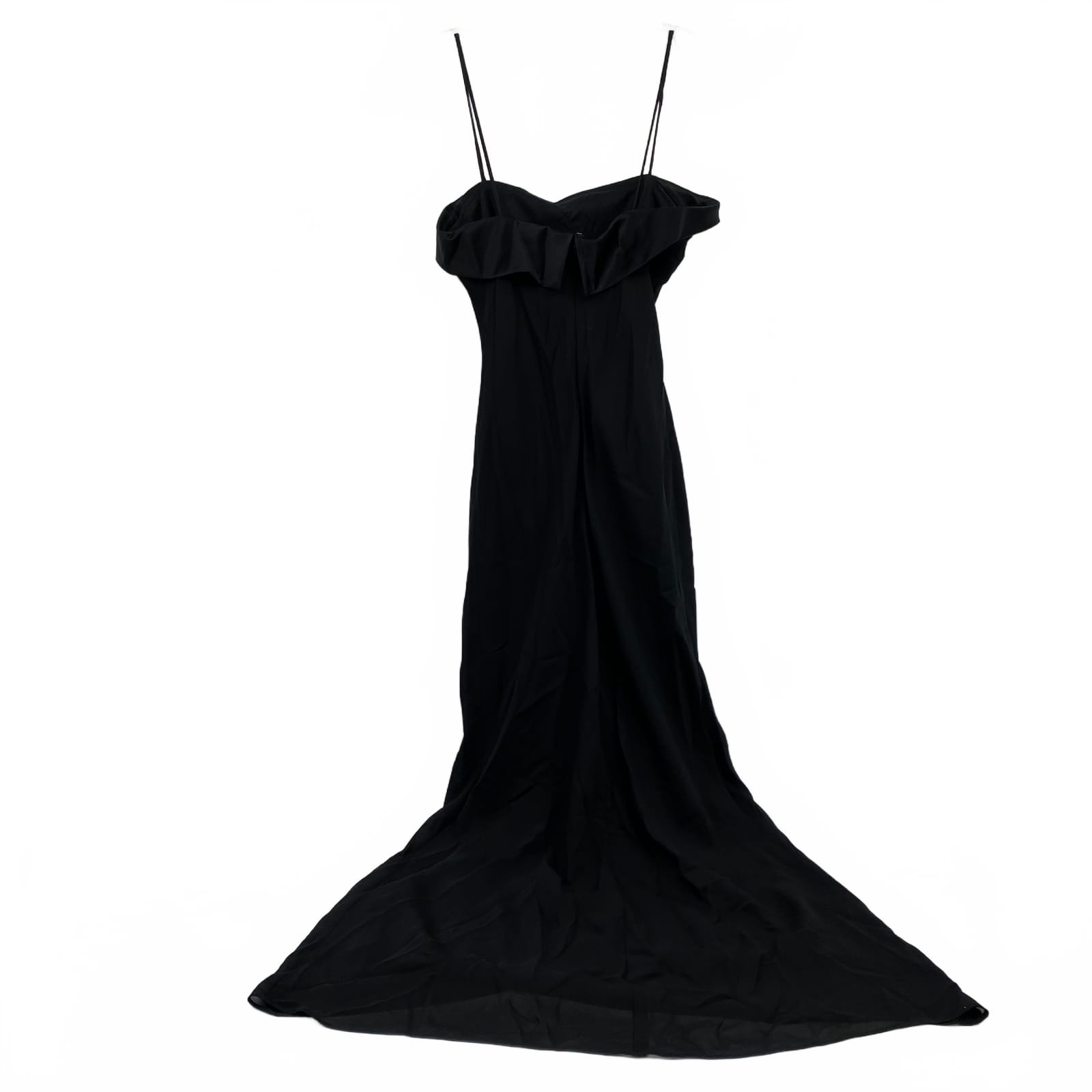 Niki Livas Black Maxi Dress Fold Over Front Niki Livas Black Maxi Dress ...