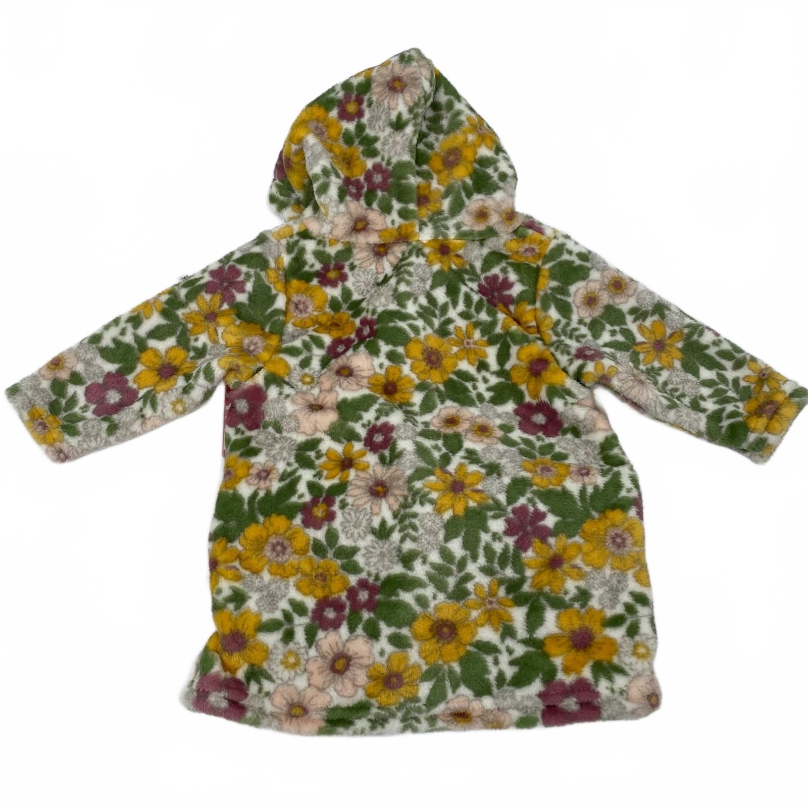Zak & Zoey Green Yellow Floral Plush Robe Zak & Zoey Green Yellow ...