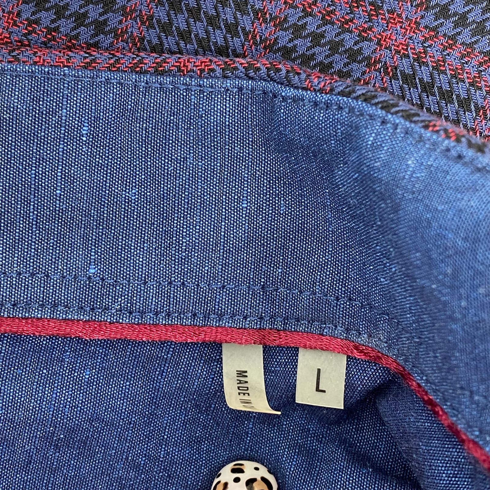 Bugatchi Blue Button-Up Plaid Shirt Bugatchi Blue Button-Up Plaid Shirt ...