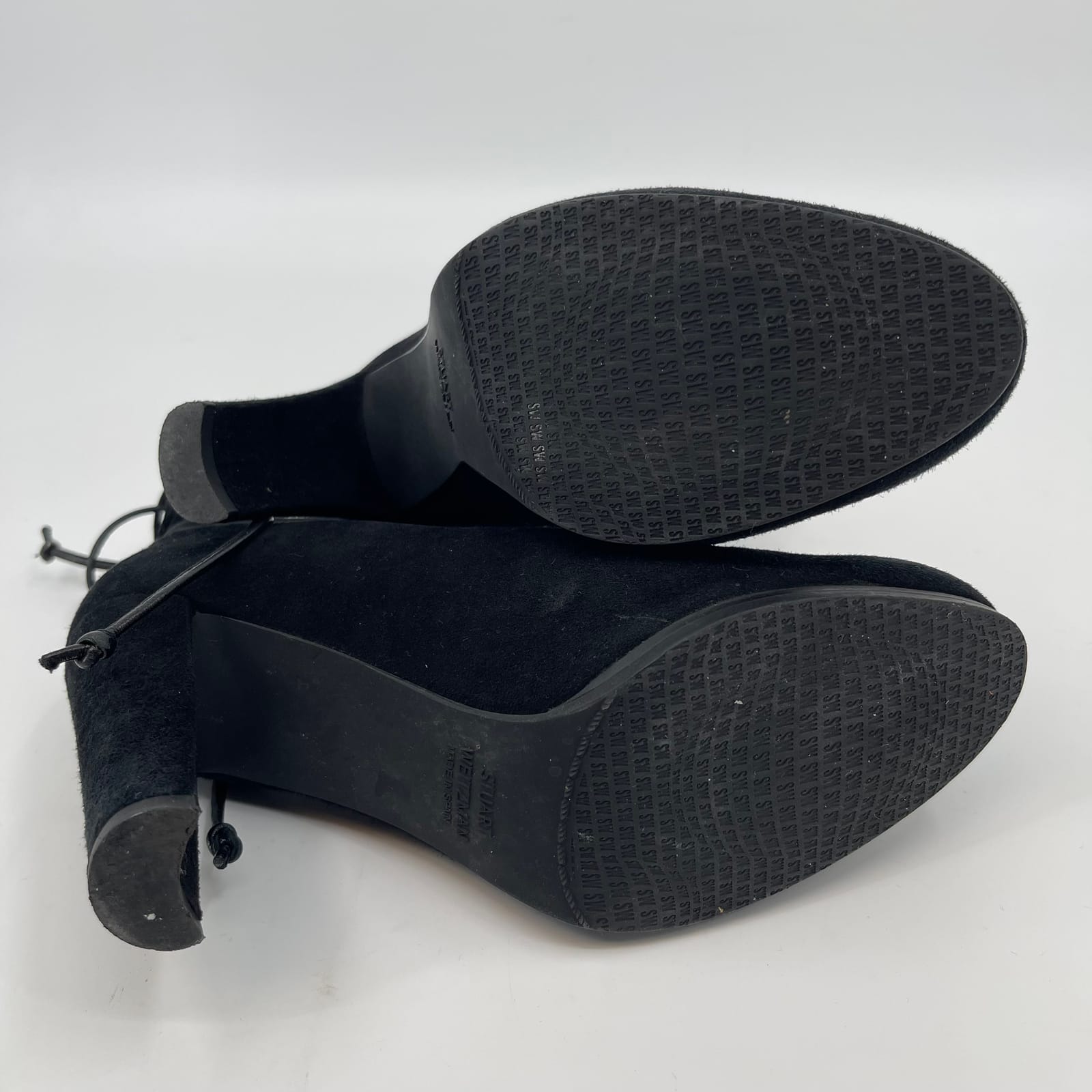 Stuart Weitzman Black Suede Heeled Boots Stuart Weitzman Black Suede ...